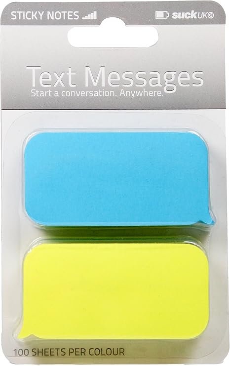 SUCK UK Text Message Shaped Sticky Notes : Amazon.co.uk: Stationery ...