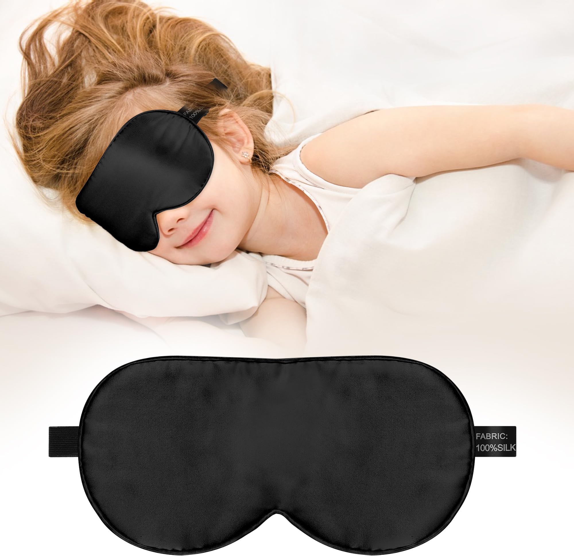 Amazon.com: Silk Sleep Eye Mask for Kids, 100% Real Natural Pure Silk ...