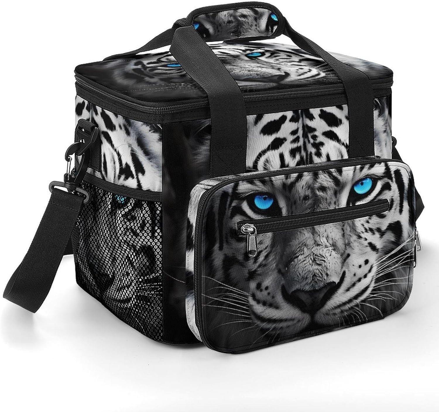 Amazon.com : Wild White Tiger Insulated Cooler Bag Portable Ice Chest ...
