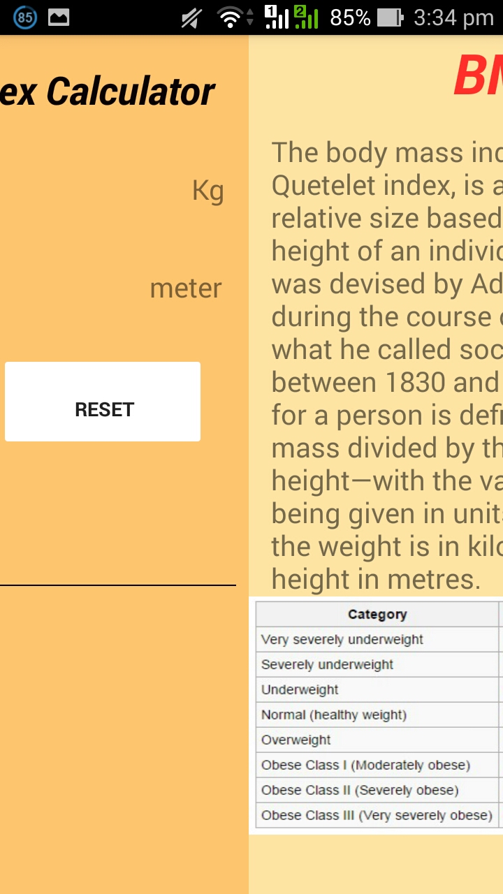 Body Parameter Calculator - App on Amazon Appstore