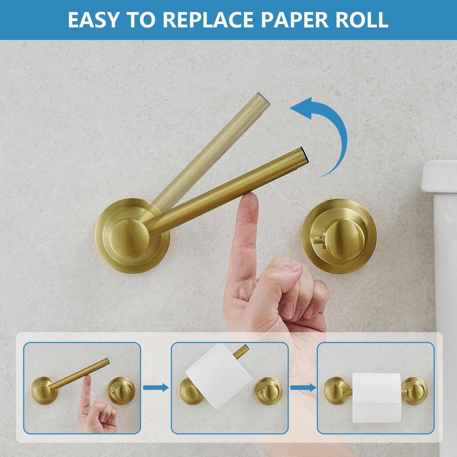 Snapklik.com : RUMOSE Toilet Paper Roll Holder Bathroom Flexible ...