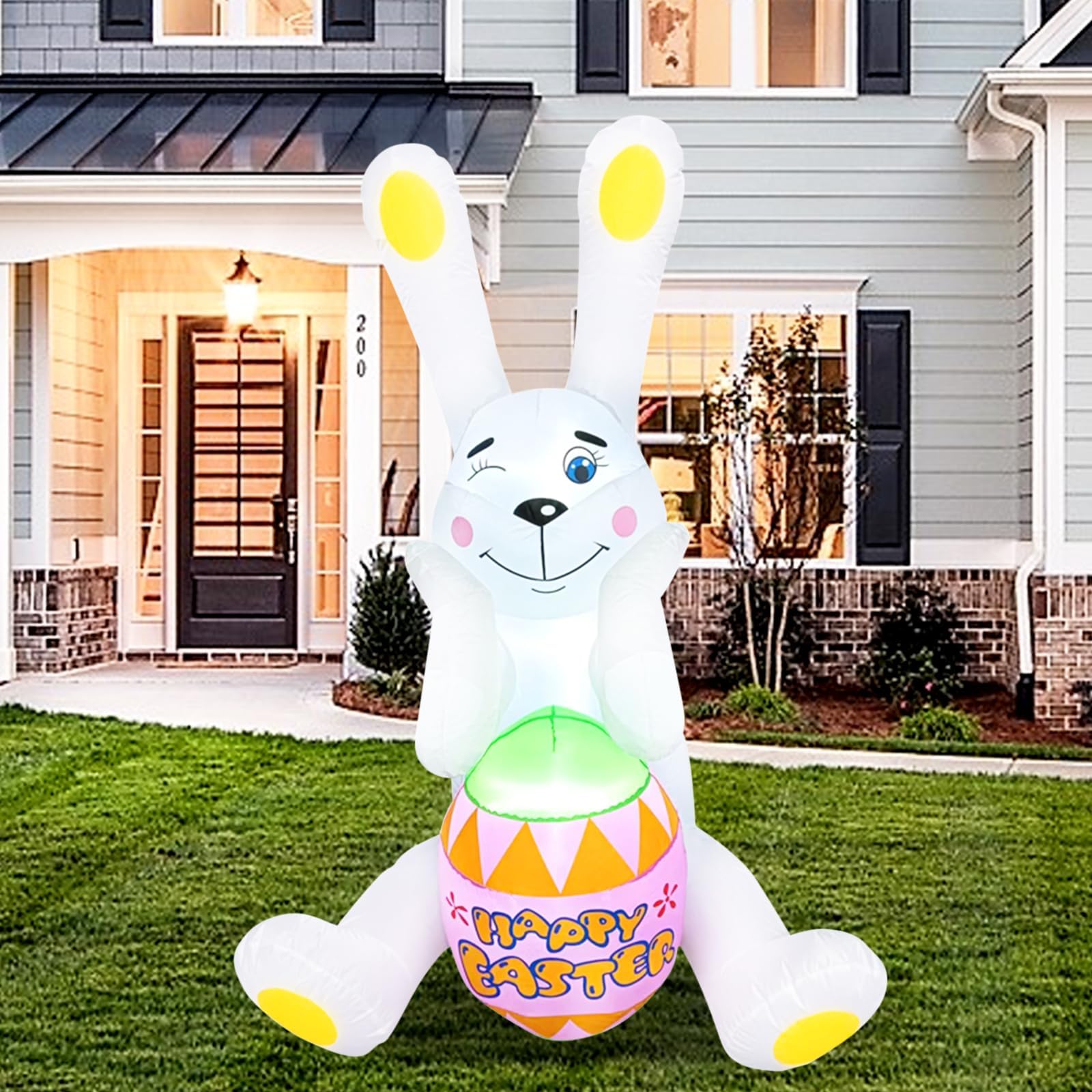 Amazon.com: 6FT Easter Inflatables Rabbit Decorations, with Easter Egg ...