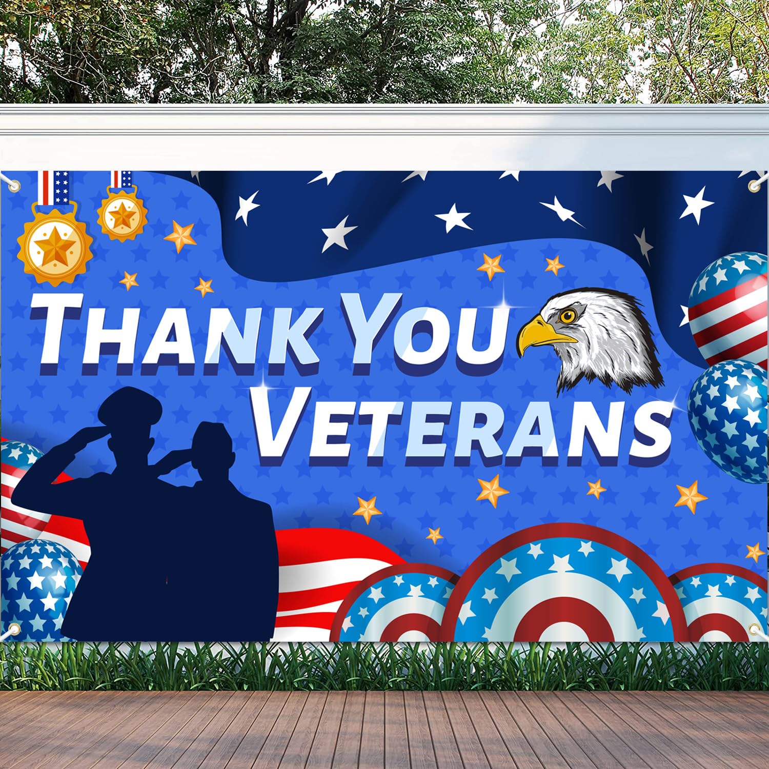 Veterans Day Thank You Banner Memorial Day Banner, Happy Veterans Day