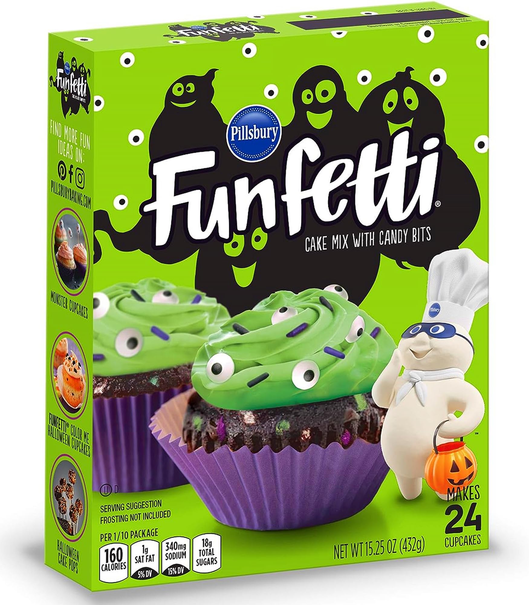 Amazon.com : Funfetti Slime Brownie Mix with Candy Bits 19.4 Ounce ...