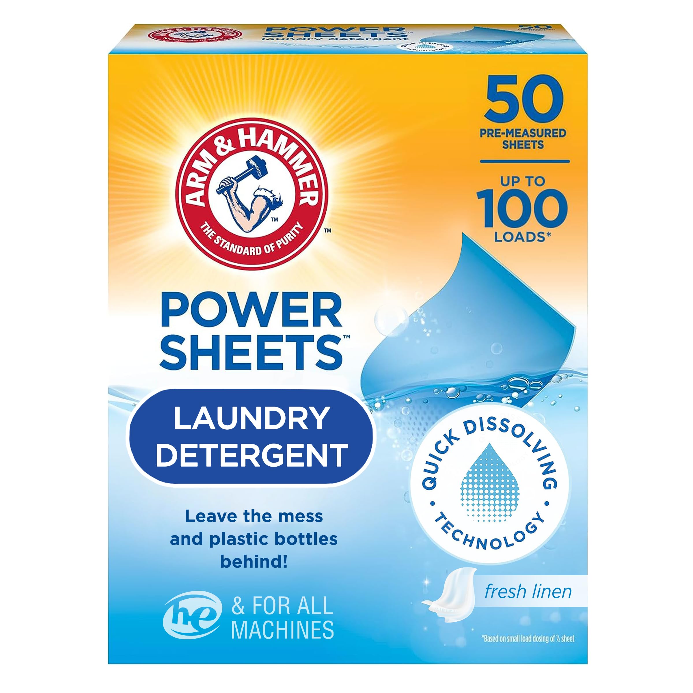 Amazon.com: Arm & Hammer Power Sheets Laundry Detergent, Fresh Linen ...