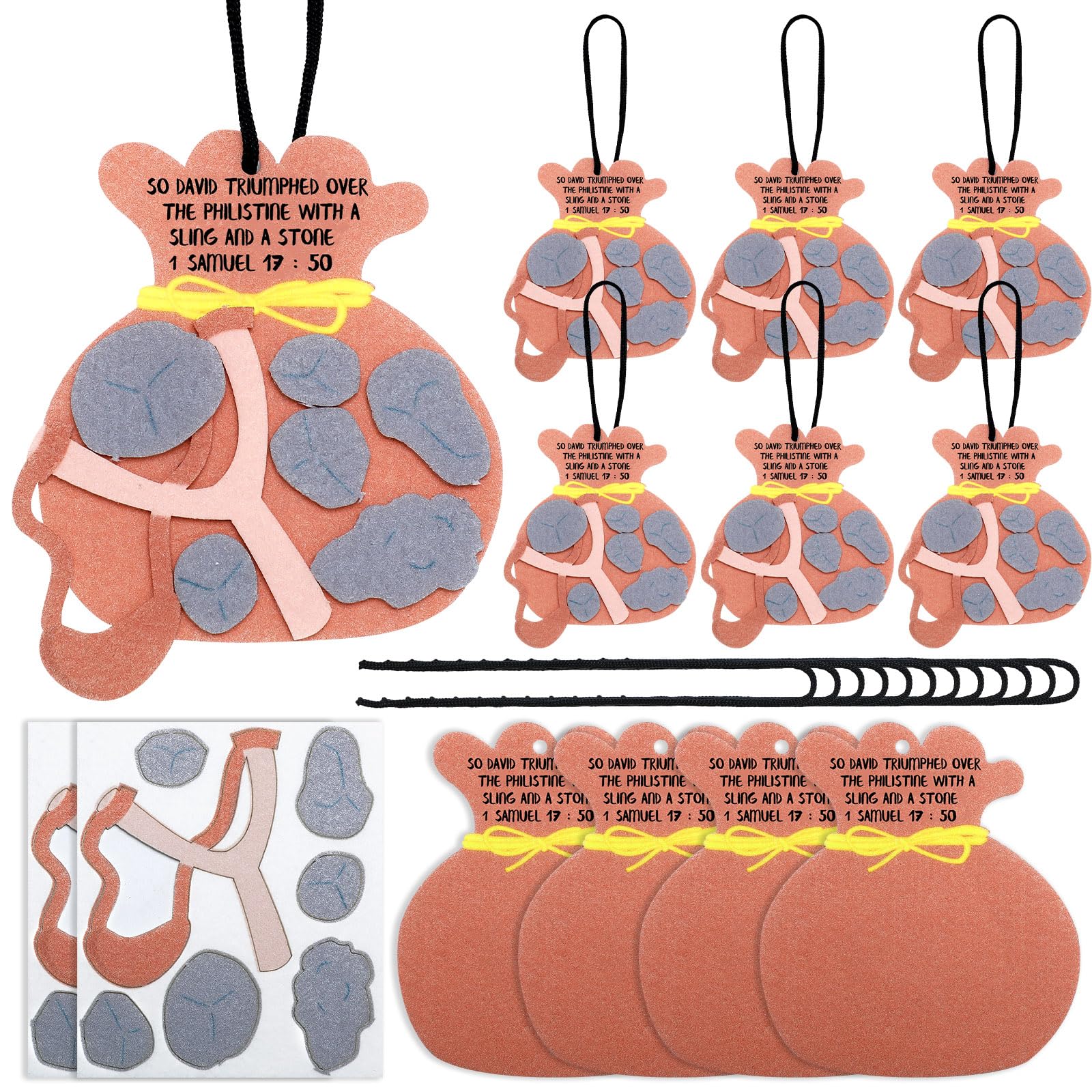 Snapklik.com : 12 Pcs David And Goliath Ornament Craft Kit Sunday ...