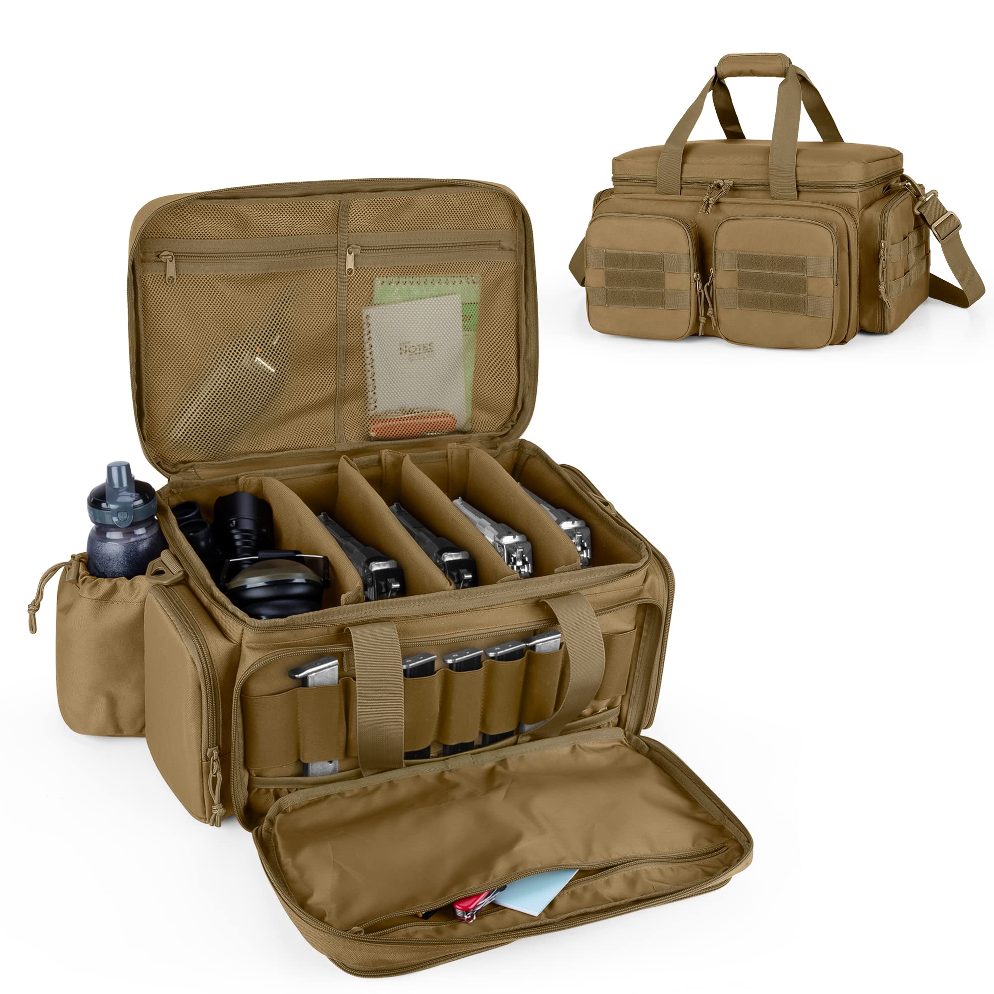 Snapklik.com : DSLEAF Tactical Pistol Range Bag For 5 Handguns ...