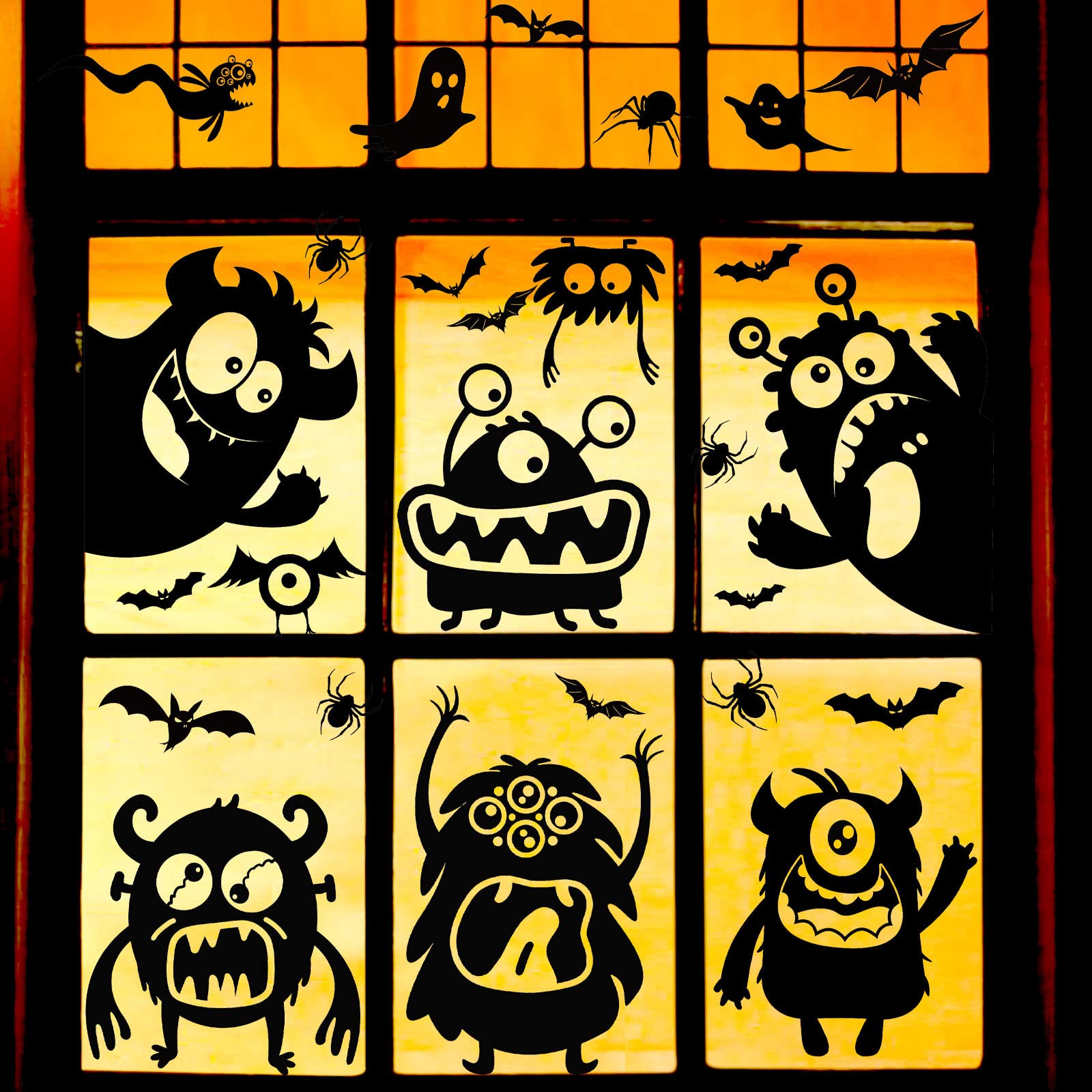 Halloween Window Silhouettes Monster