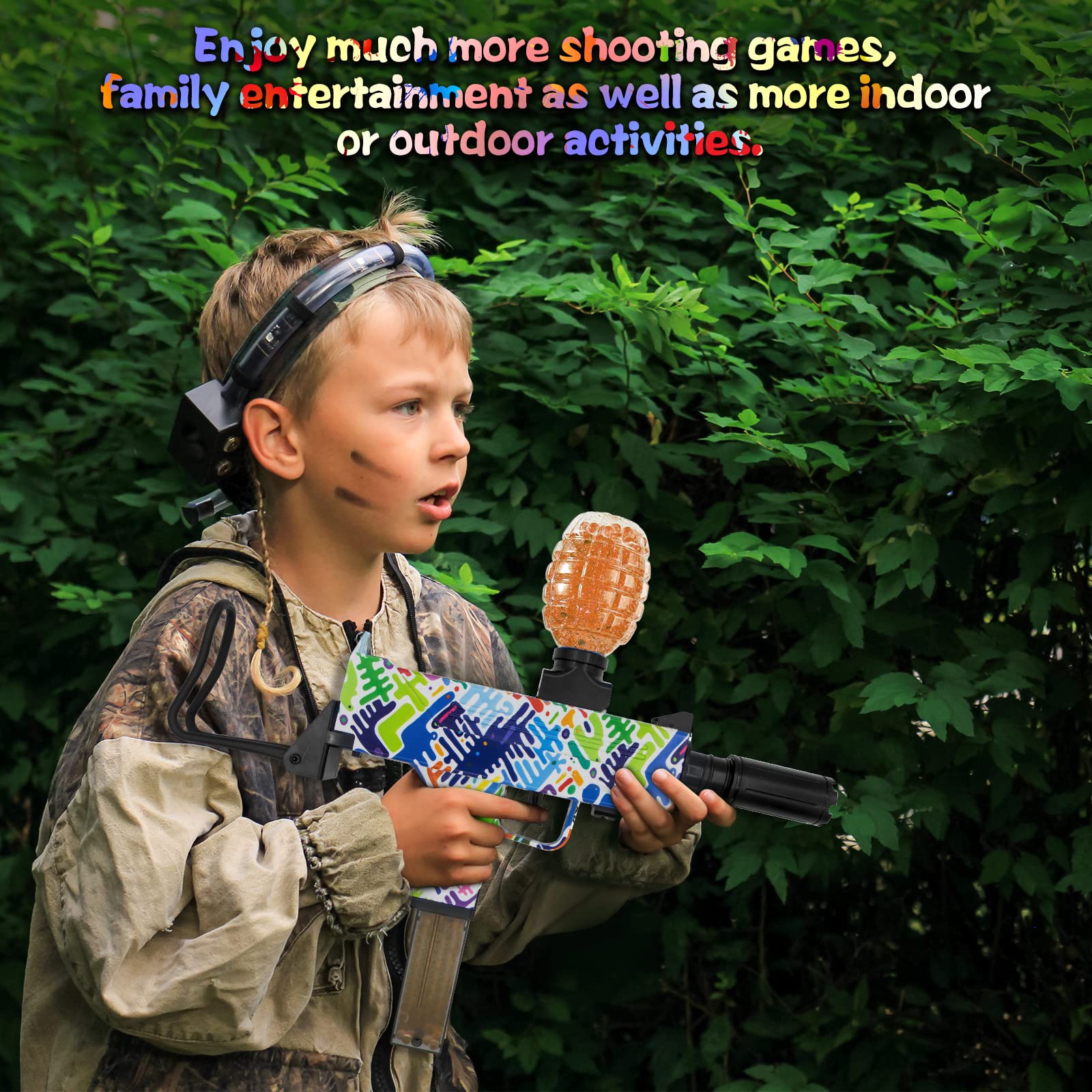 DoPulos Gel Gun Blaster - Gel Ball Blaster with 10,000 Gel Balls ...