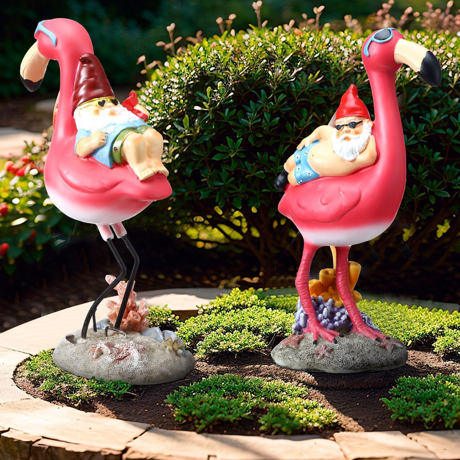 Amazon.com: Kwirkworks 8.5” Flamingo Pool Float Garden Gnome – Funny ...