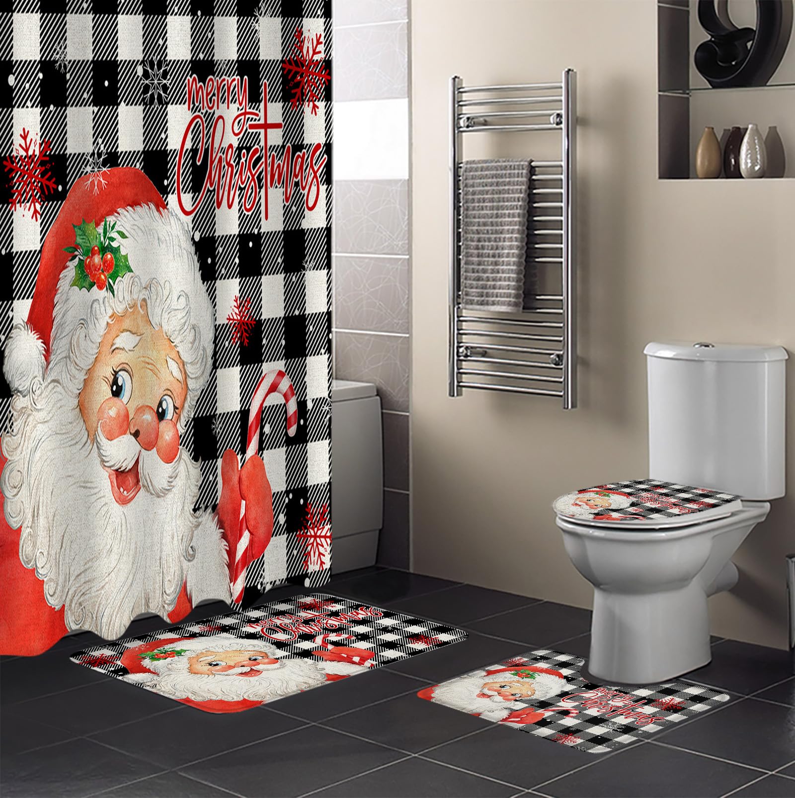 Santa Claus Bathroom Set Buy Farmhouse Christmas Bathroom Decor Set At
