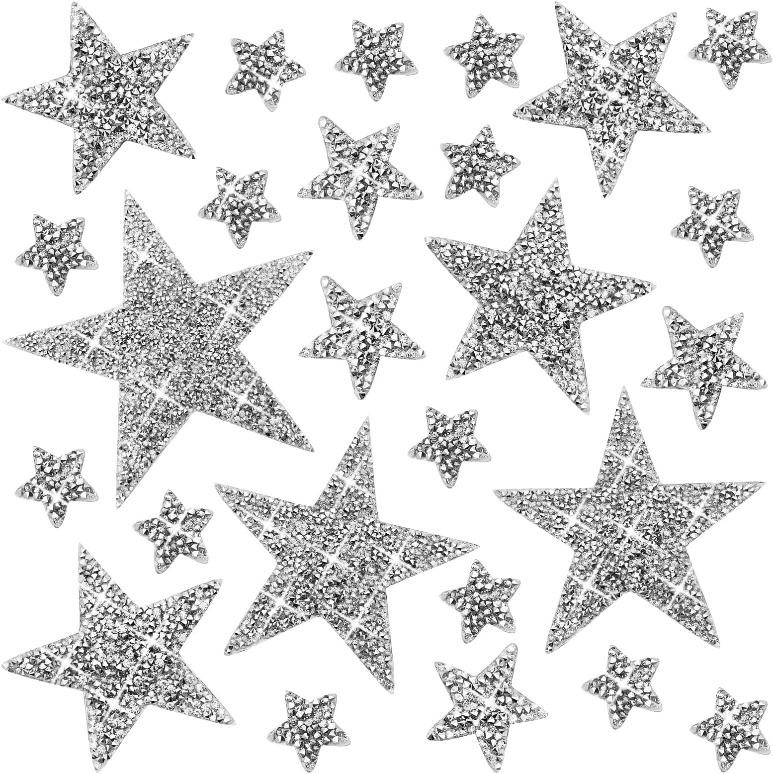 Amazon.com: 24 PCS Star Patches Rhinestone Star Shape Rhinestone ...