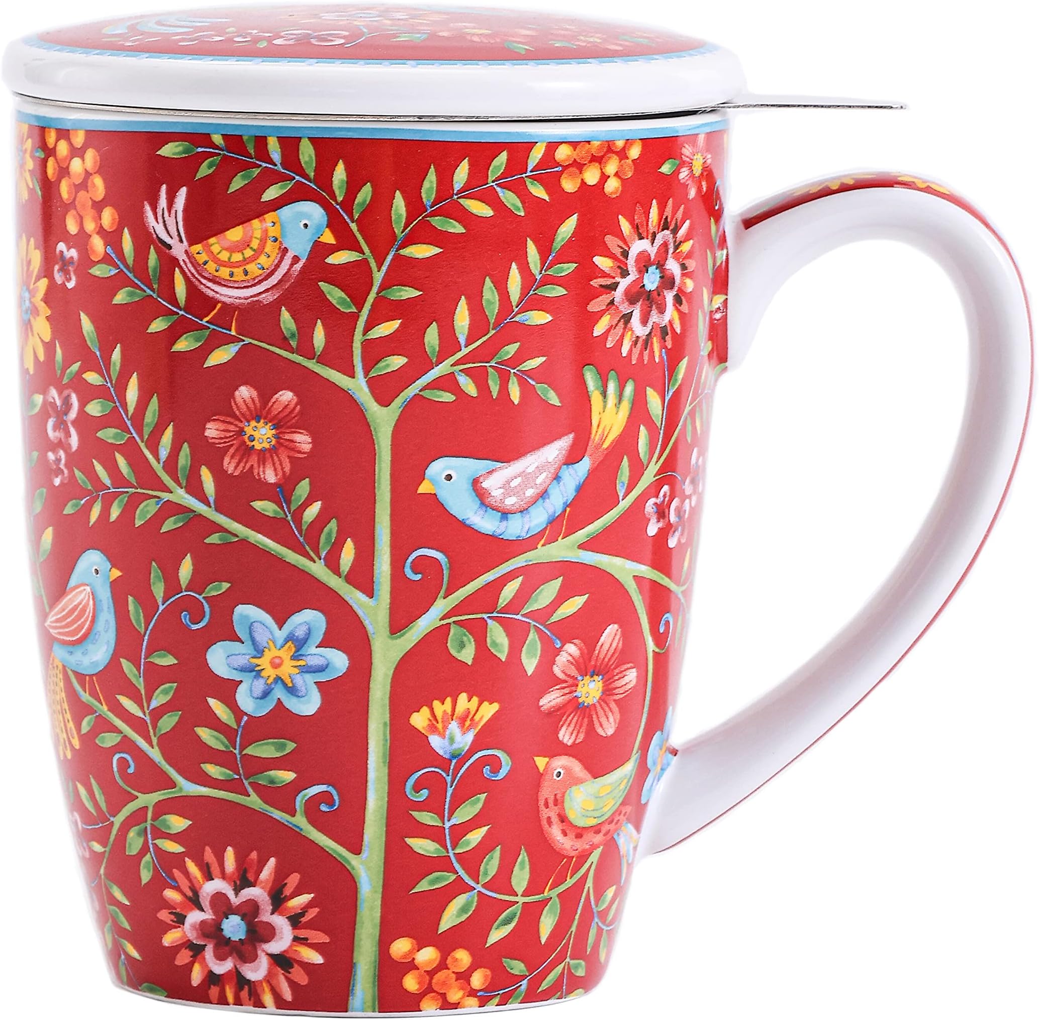 Amazon.com | FORLIFE Curve Tall Tea Mug with Infuser and Lid 15 ounces ...