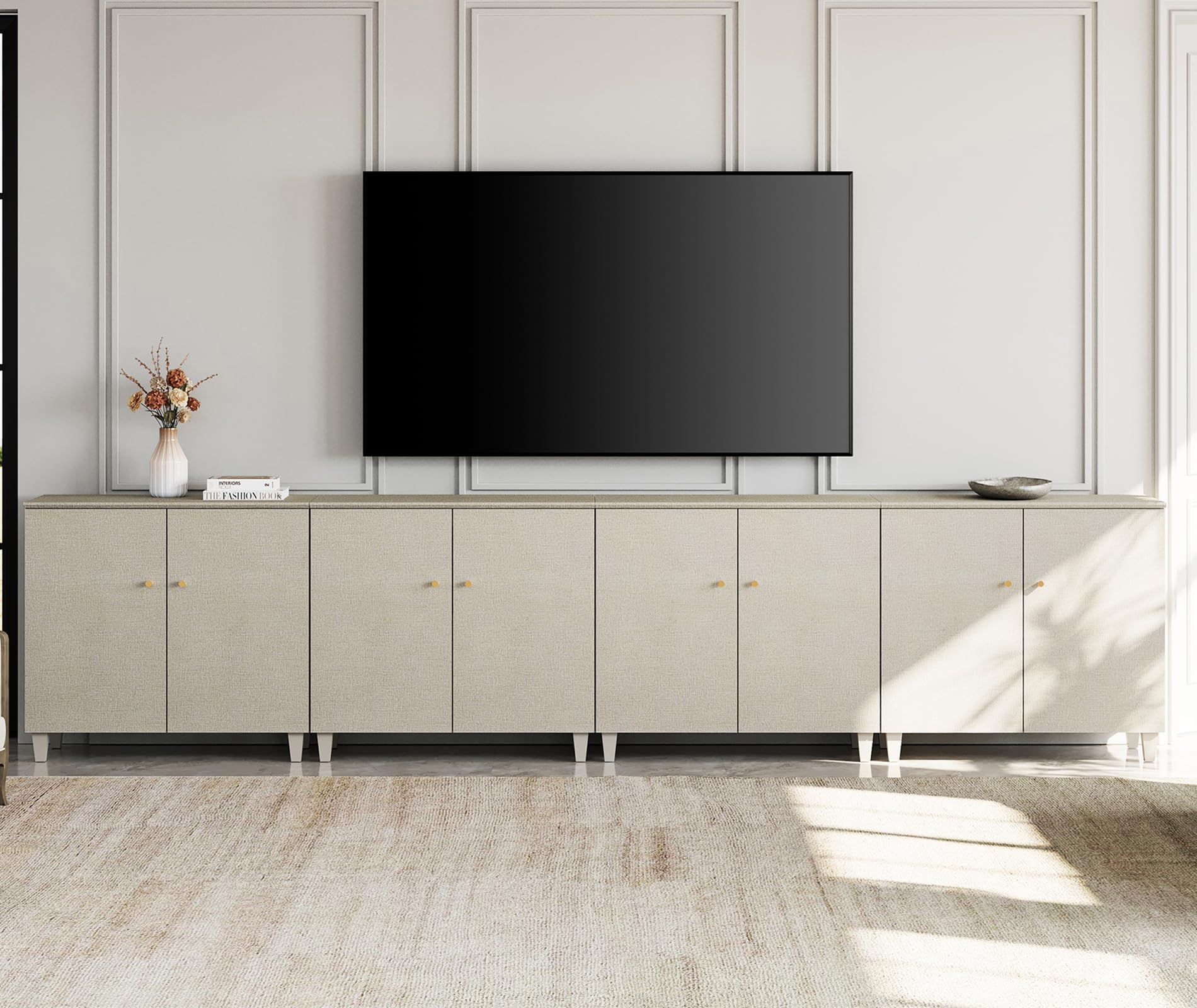 Amazon.com: WAMPAT Modern TV Stands Entertainment Center for 100+ Inch ...