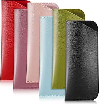 Heyu-Lotus 6 PCS Glasses Cases, Soft Glasses Cases Leather Sunglasses ...