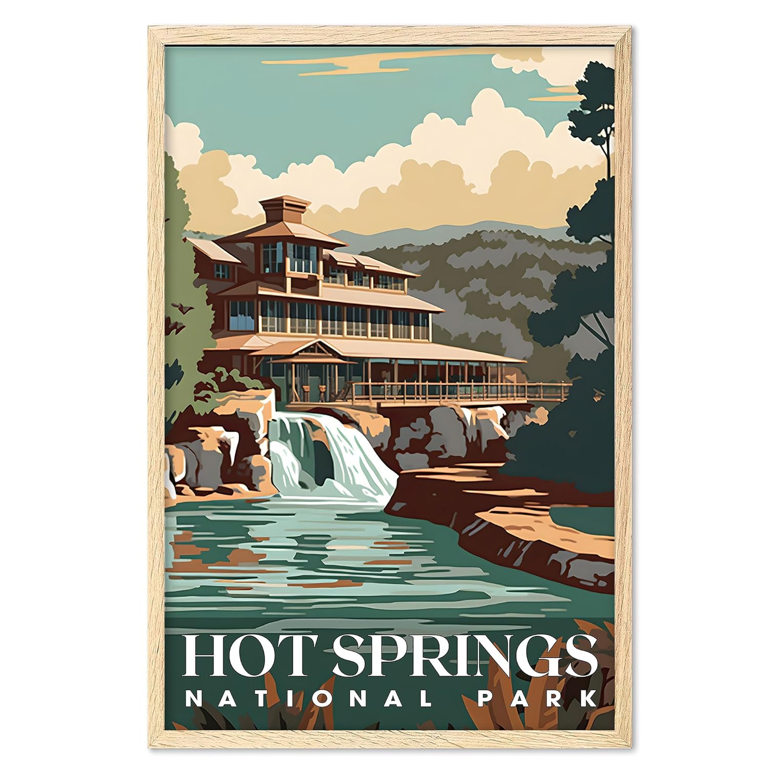 Amazon.com: Hot Springs National Park, National Parks Wall Poster, Hot ...
