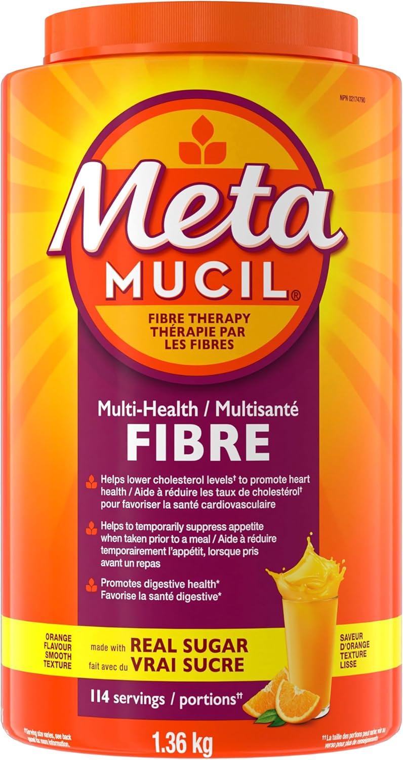 Metamucil, Complément alimentaire 3 en 1 en poudre de fibre de cosse de ...