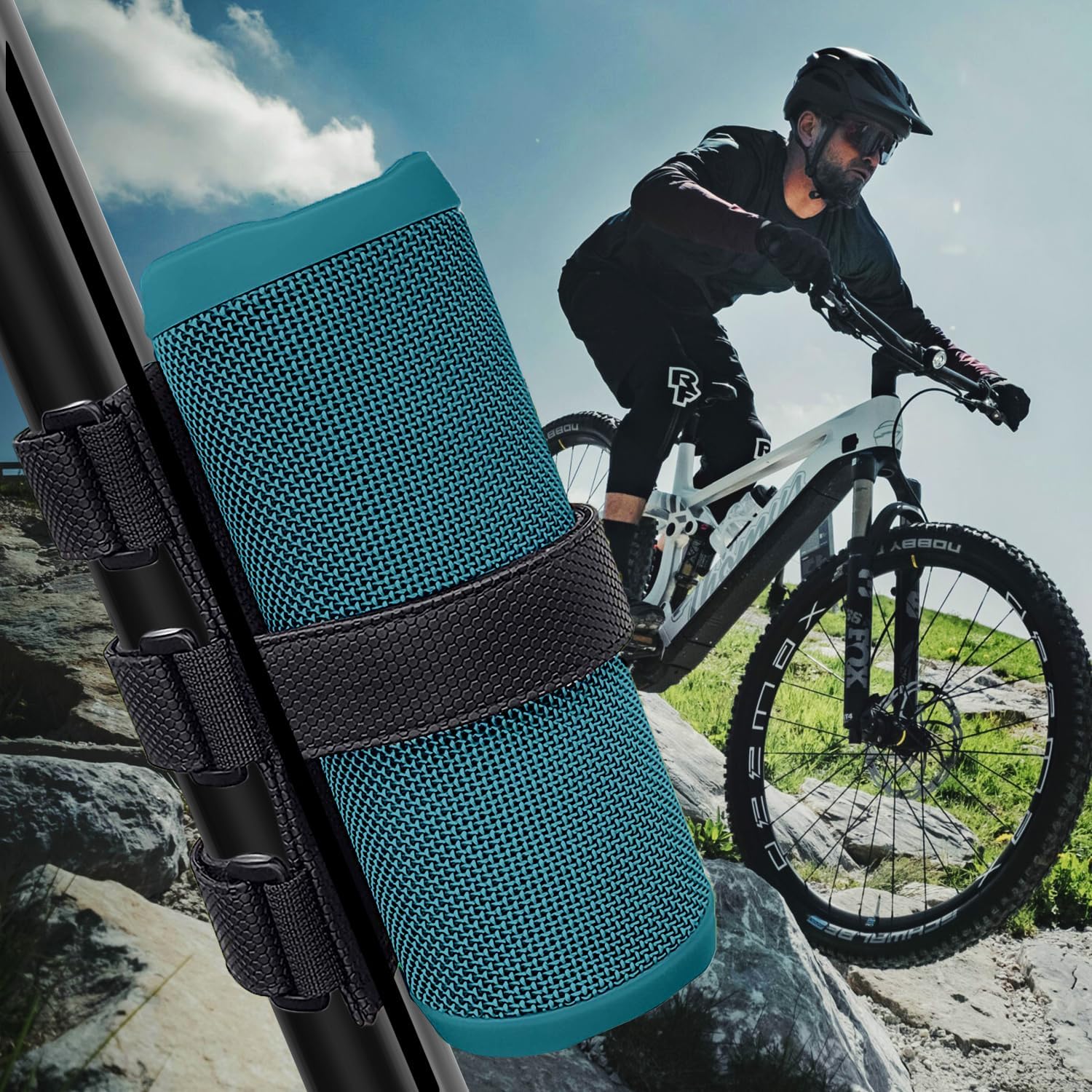 Amazon.com: ALIENSX Bike Speaker Mount - Adjustable Strap for Most Portable Bluetooth Wireless ...