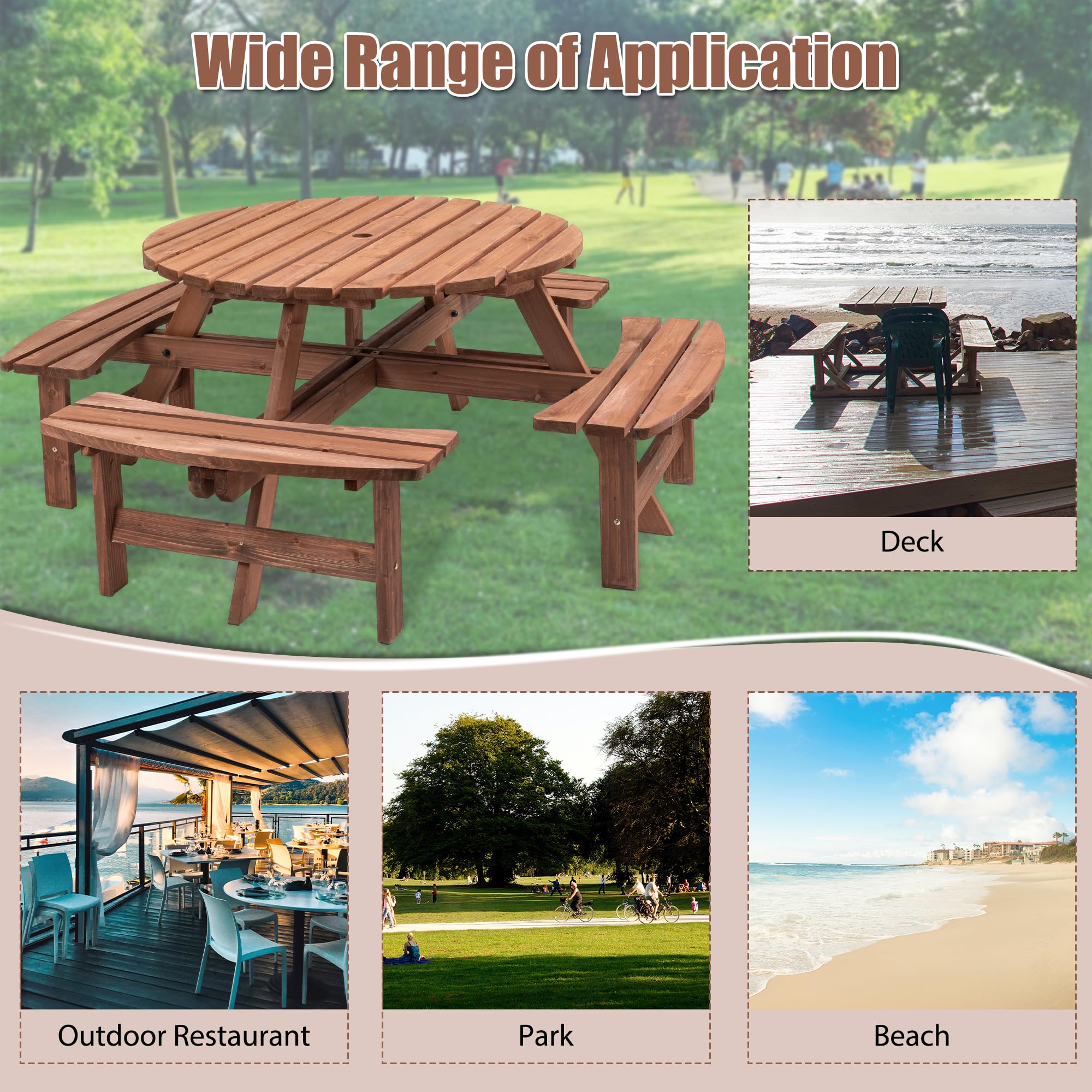 8' Picnic Table OEM 46" Outdoor Expanded Metal Square Picnic Table, In ...