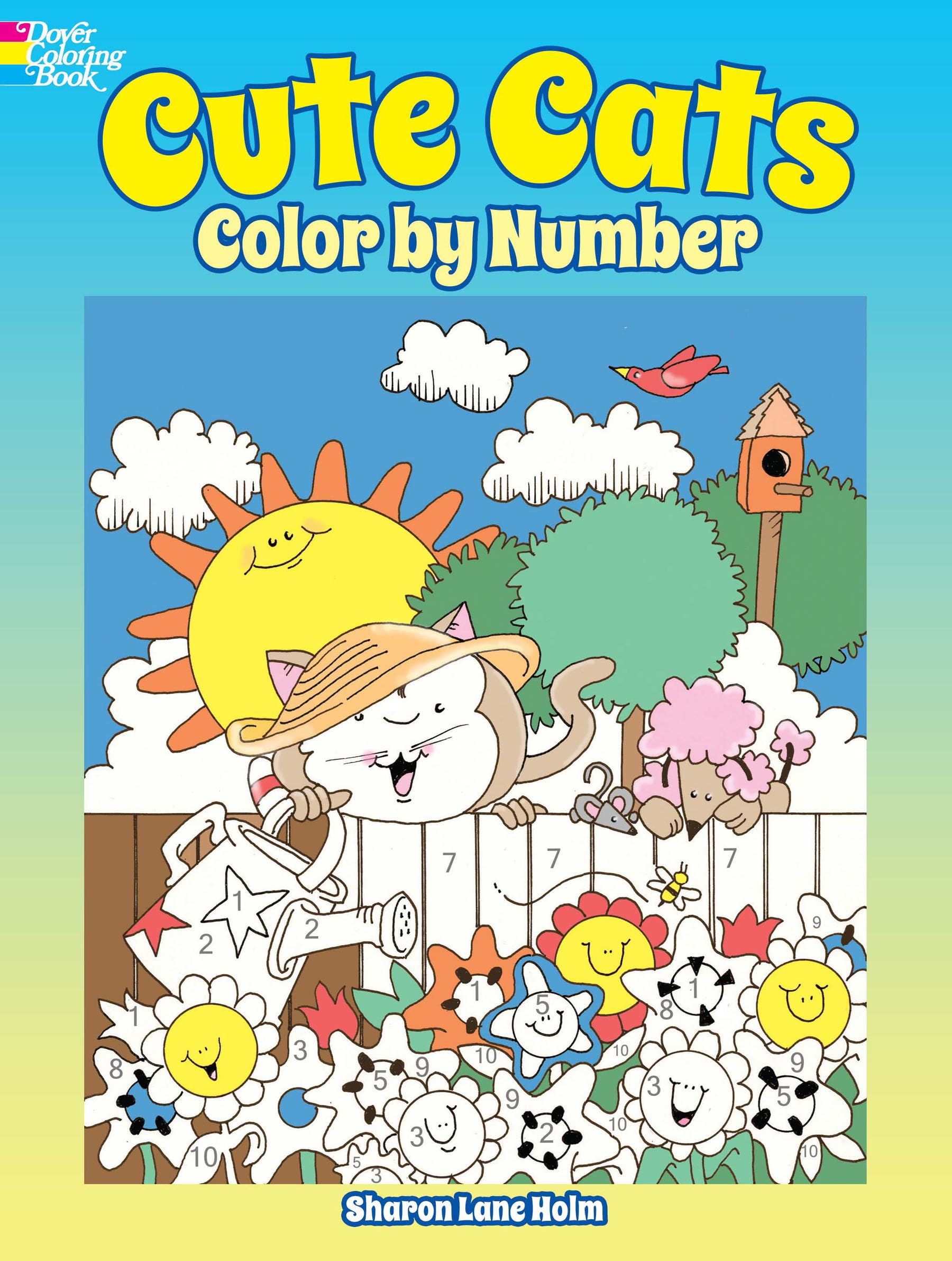 Amazon.com: Cute Cats Color by Number (Dover Animal Coloring Books ...