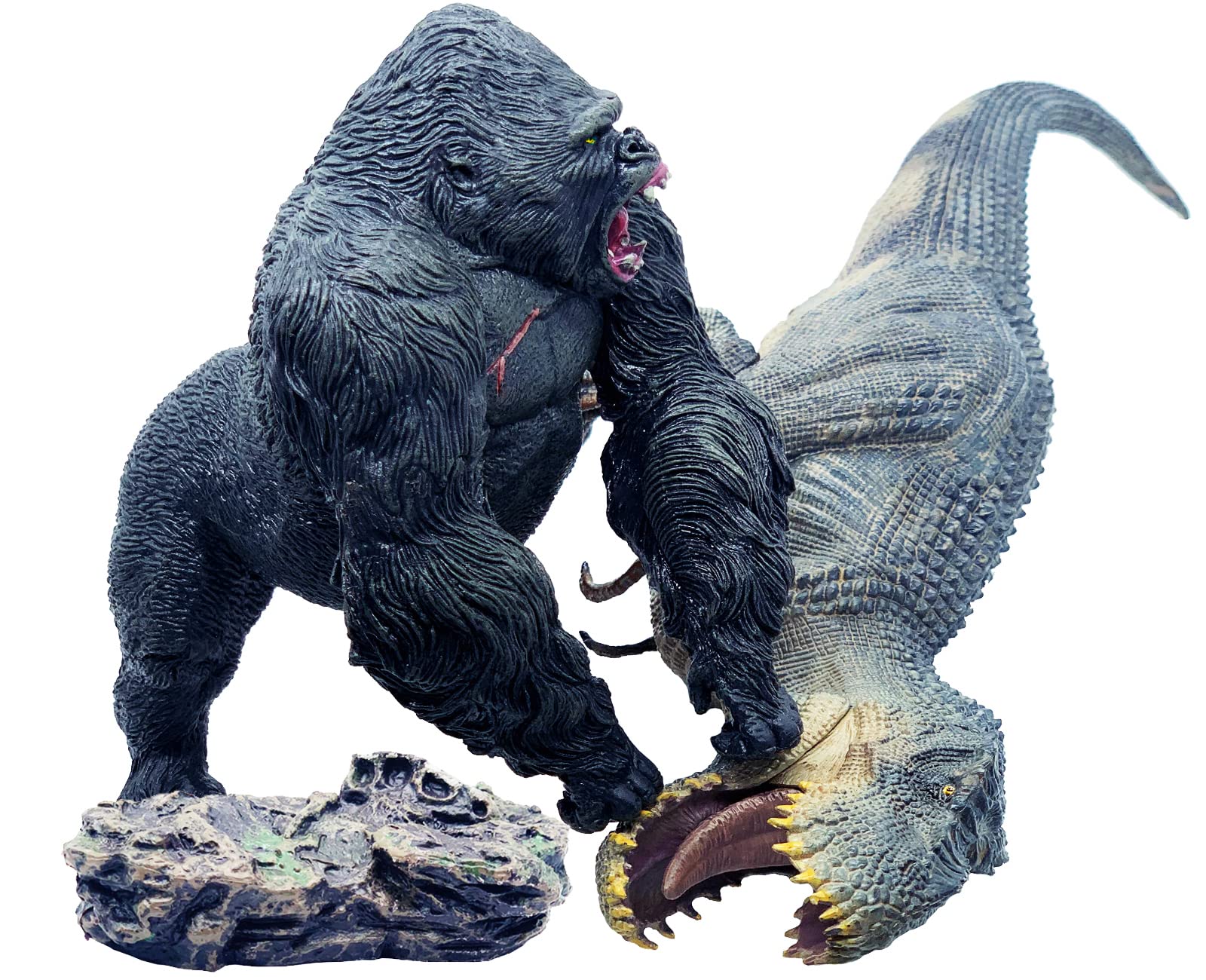 Buy King Kong VS Vastatosaurus Rex Dinosaur Toys with Realistic Rock ...