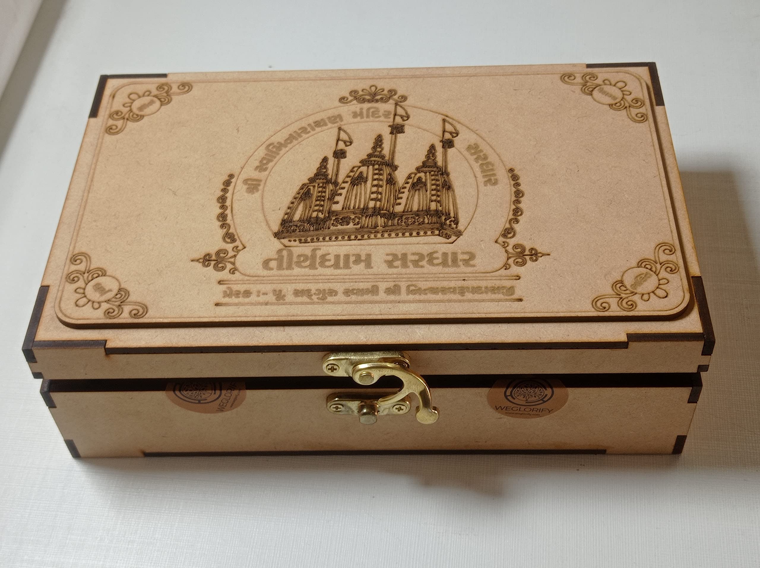 Buy Swaminarayan Mandir Tirthdham Sardhar Pooja Peti Box Wooden Online ...