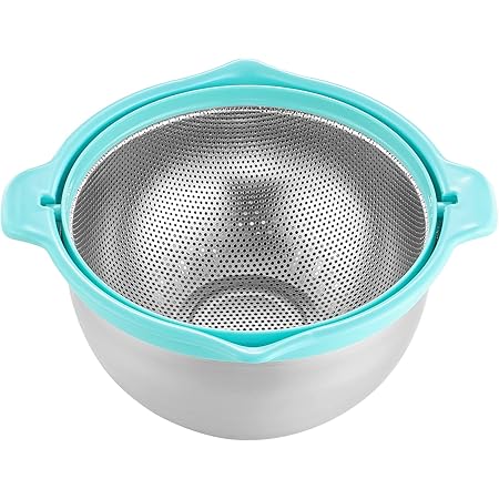 Amazon.com: POPGRADE 2 in 1 Stainless Steel Colander Bowl Set ...