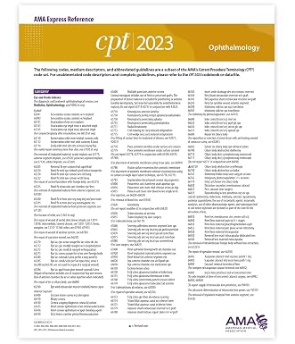 Buy CPT 2023 Express Reference Coding Card: Ophthalmology Book Online ...