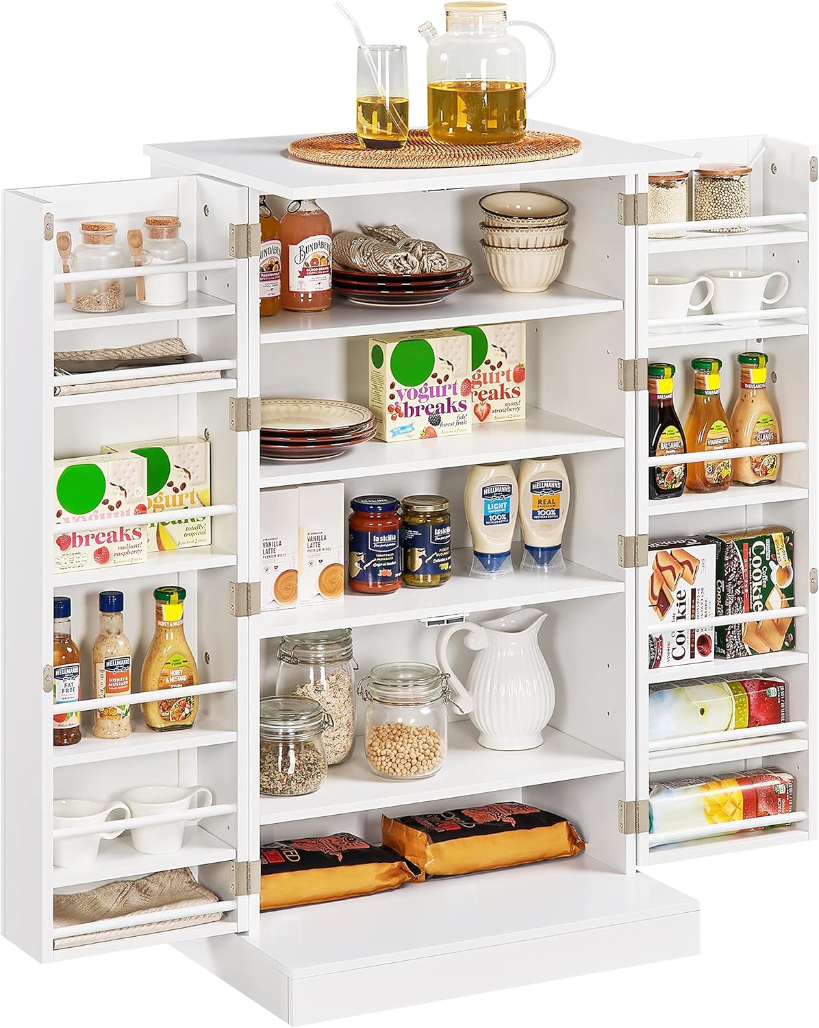 Amazon.com: Topeakmart Kitchen Pantry Cabinet, Storage Cabinet Cupboard ...