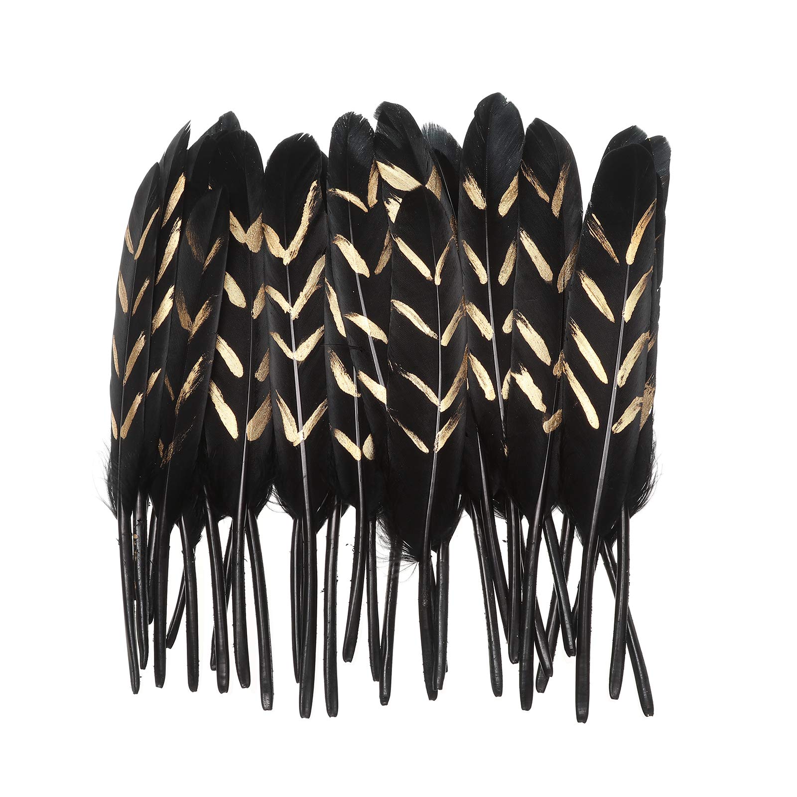 Amazon.com: AWAYTR 50pcs Gold Goose Feathers 4-6 inch for Crafts Dream ...