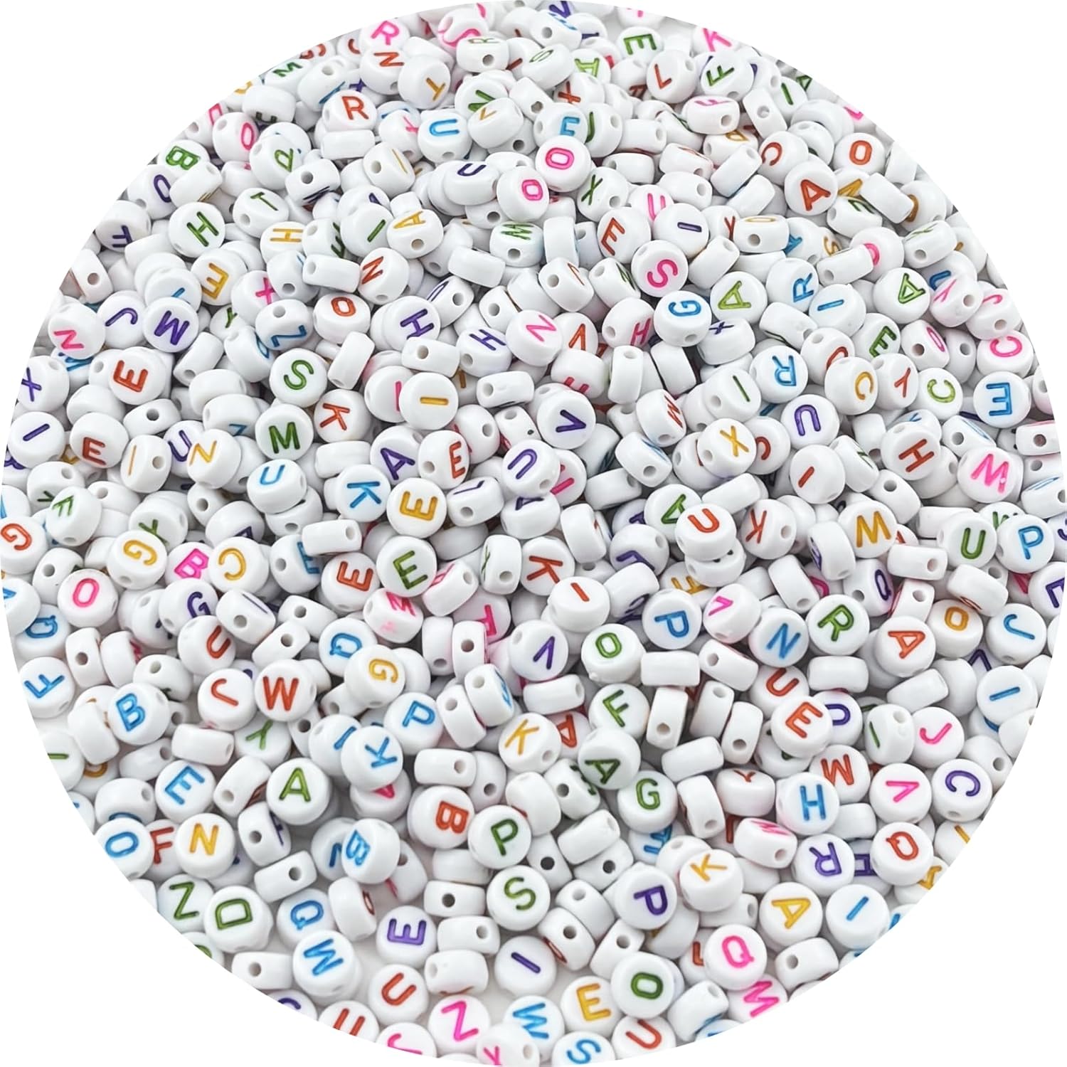 Amazon.com: Honkoolly 1000pcs Round Acrylic Alphabet Beads for Jewelry ...