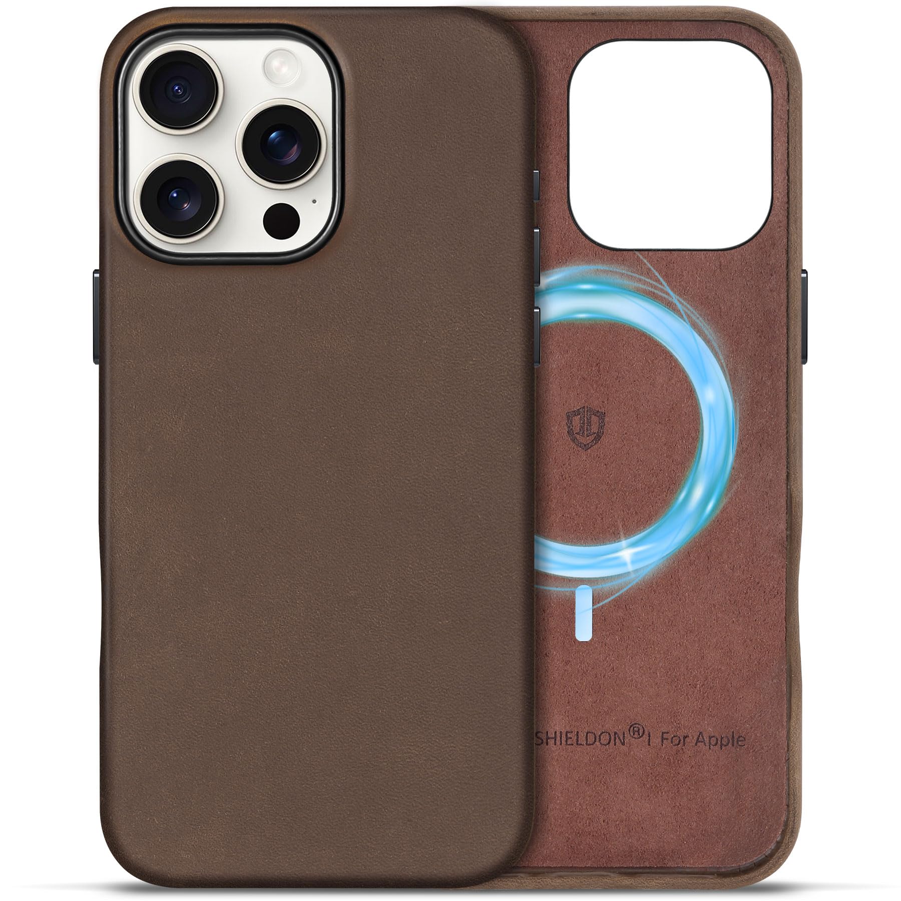 SHIELDON Leather Case for iPhone 16 Pro Max, Protective Case Case ...