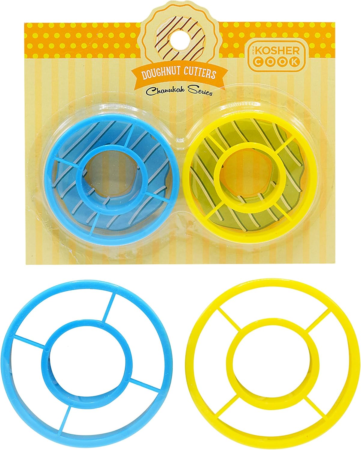 Amazon.com: Hanukkah Cookie Cutters for Donuts - Plastic Donut Cookie ...