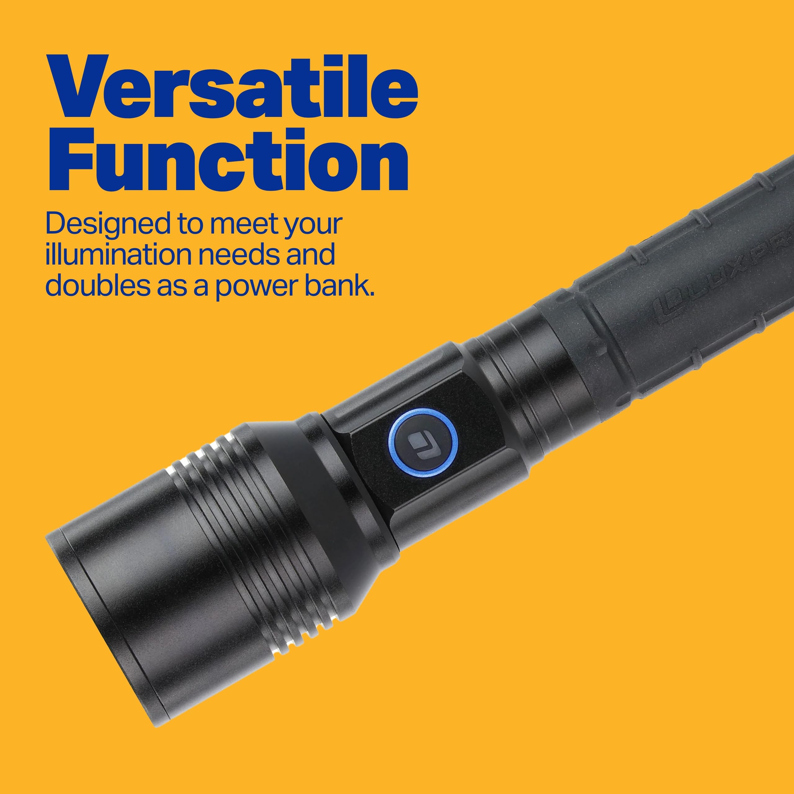 LUXPRO XP1105 Rechargeable Dual-Power LED Flashlight - Bright ...