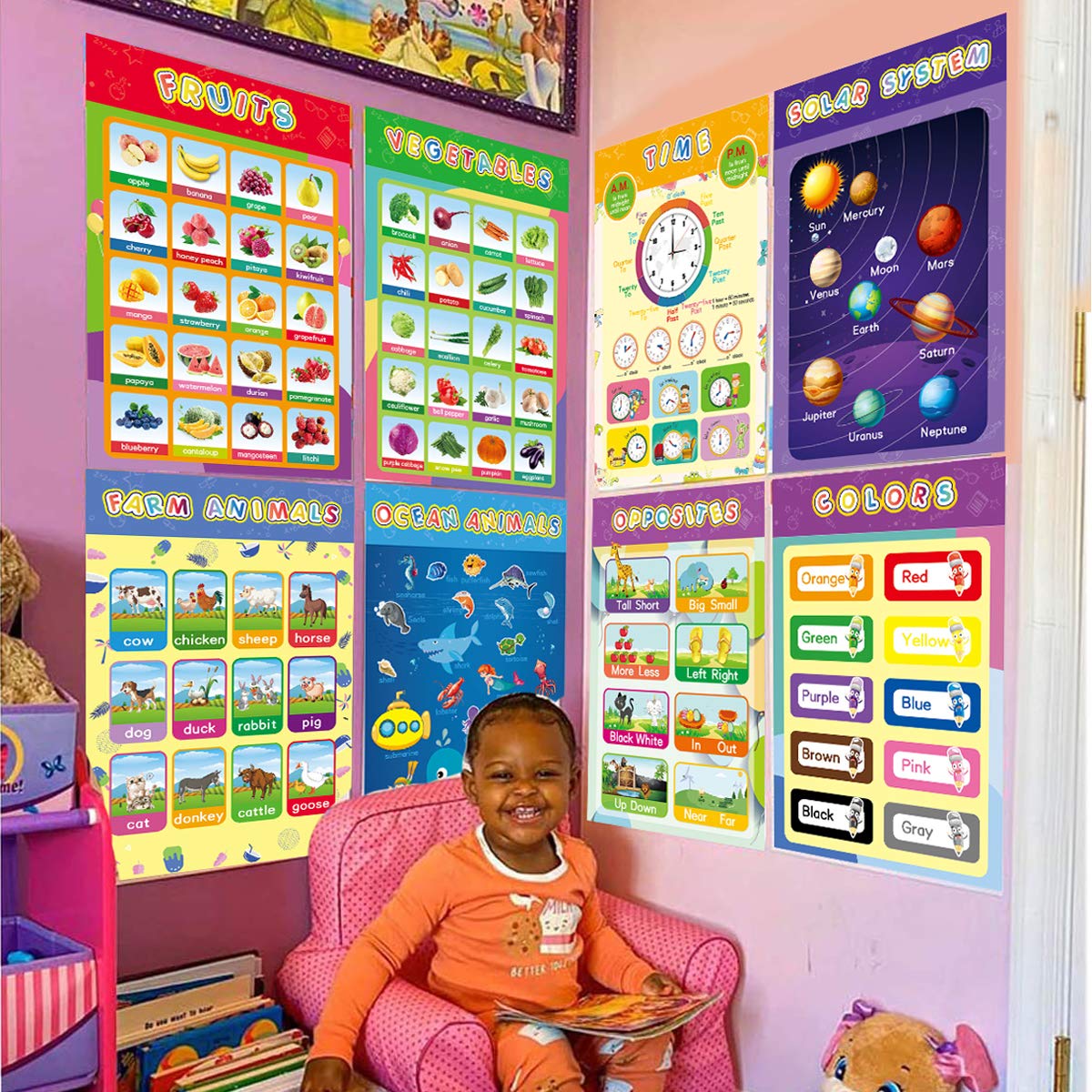 Educational Preschool Math Poster For Toddlers And Kids With Glue ...