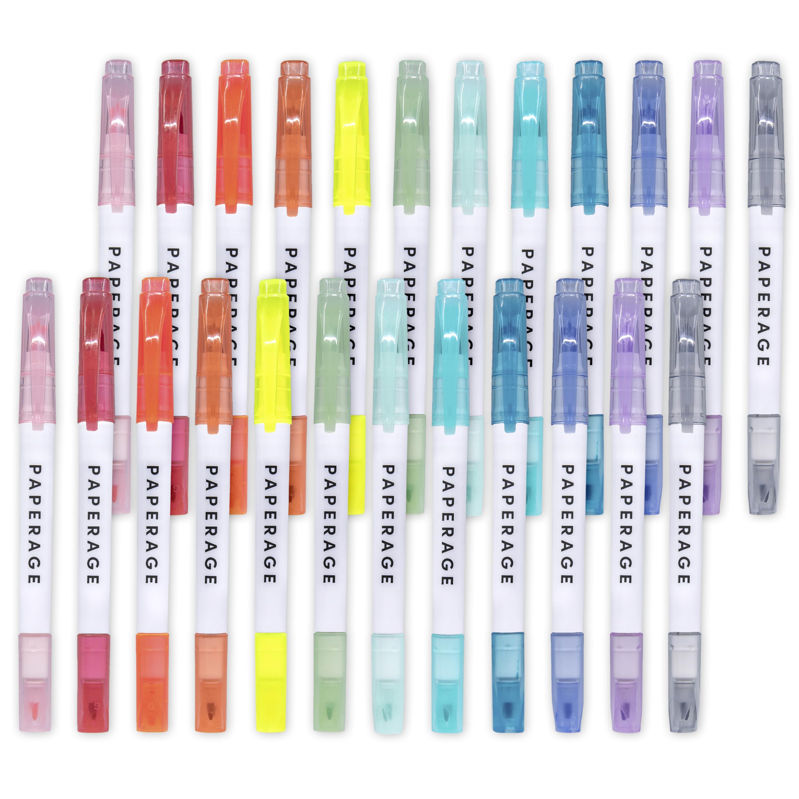 Snapklik.com : Clear View Highlighters, Assorted Pastel Colors, Double ...