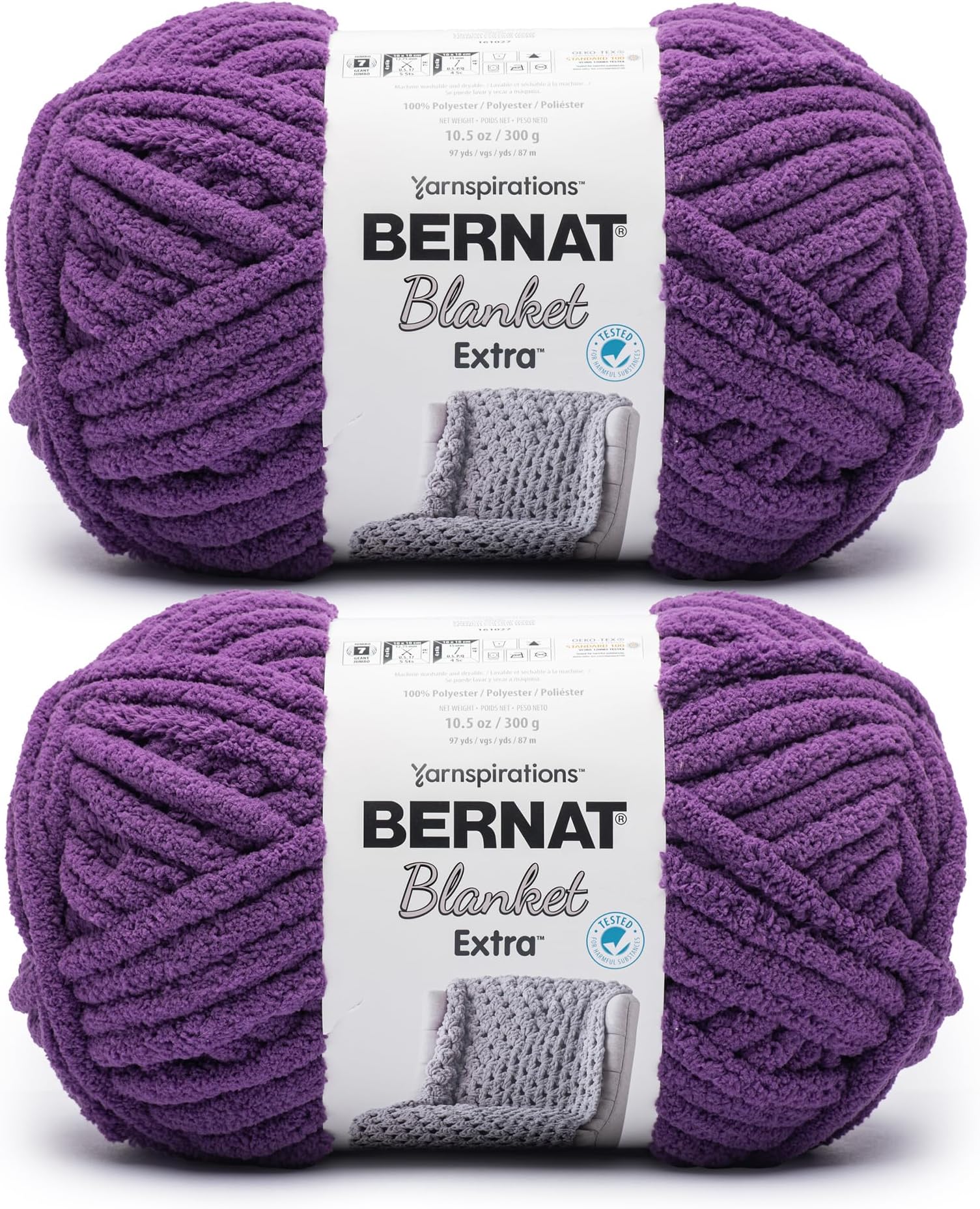 Amazon.com: Bernat Blanket Extra Thick - 1 Pack of 72 Yards/21.2 oz ...