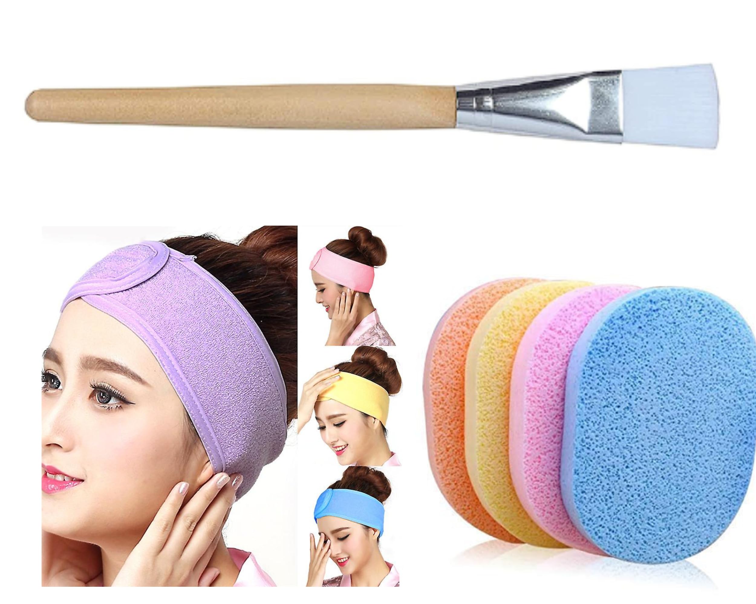 BEAUTRISTRO Facial Care Set: Face Pack Brush, Cleaning Sponge, and ...