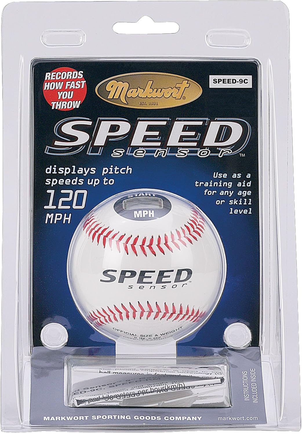 Amazon.com: Markwort Speed Sensor White Cover 9-Inch Baseball : Sports ...