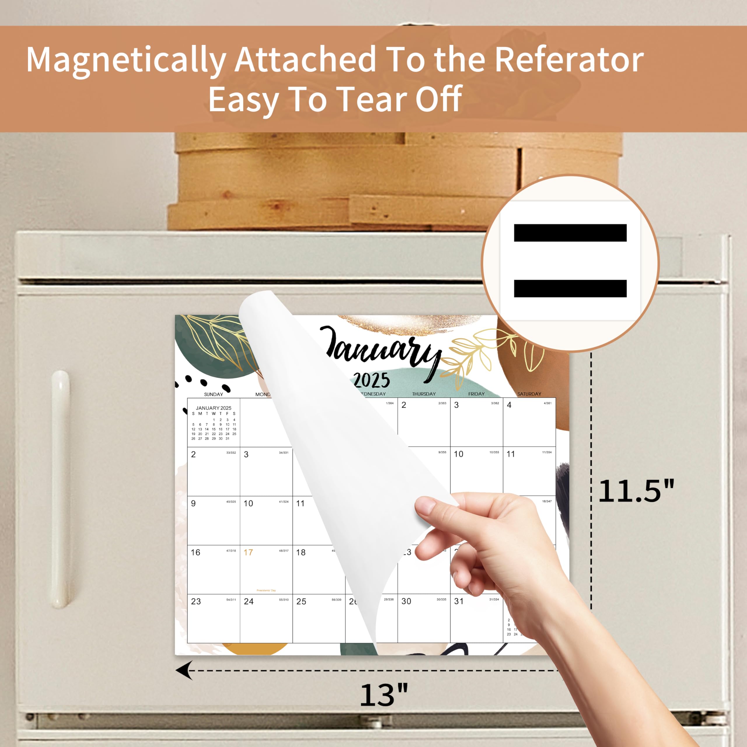 Snapklik.com : 2025 Magnetic Calendar - Magnetic Fridge Calendar 2025 ...