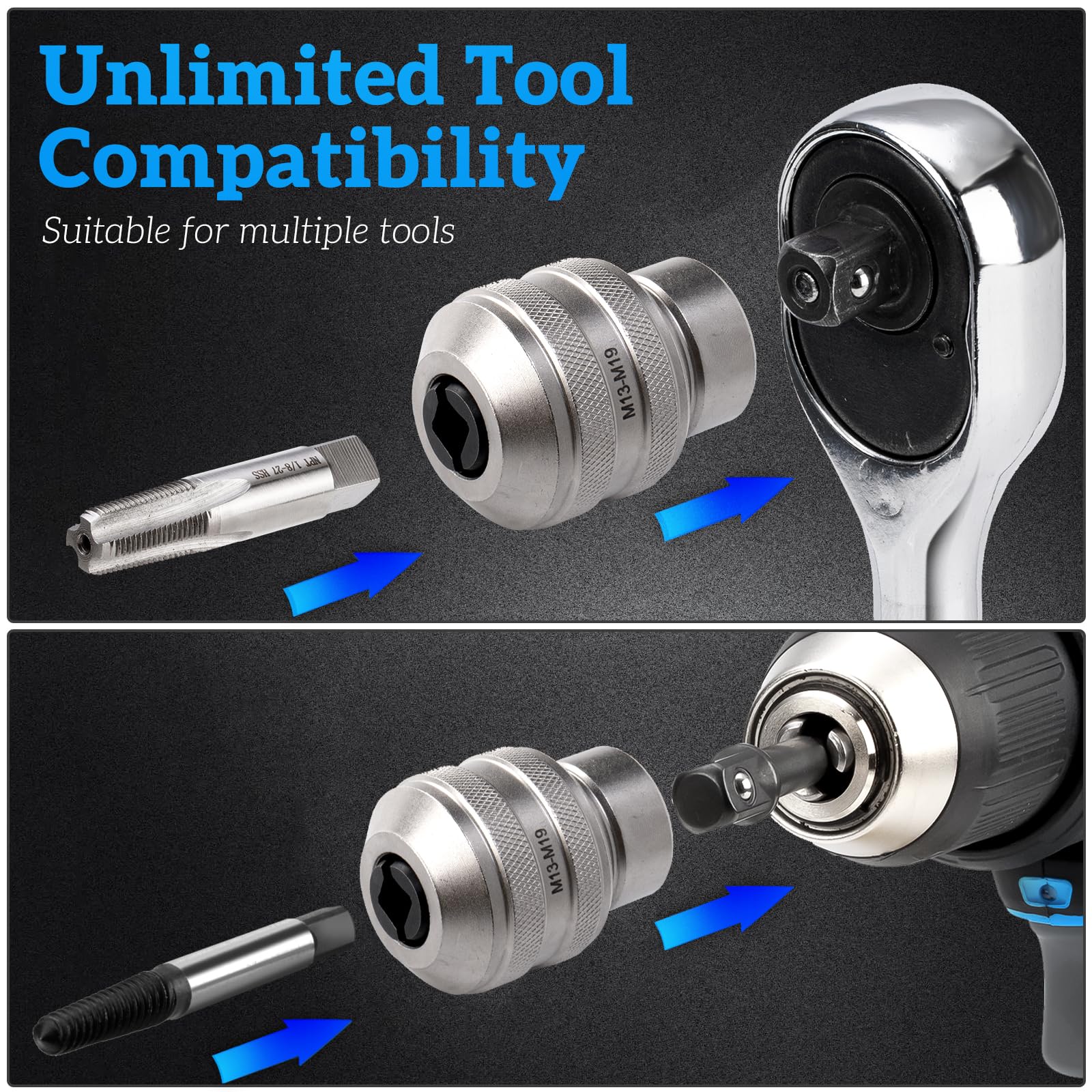 Snapklik.com : Large Tap Socket For Ratchet Wrench Heavy Duty 1/2 ...