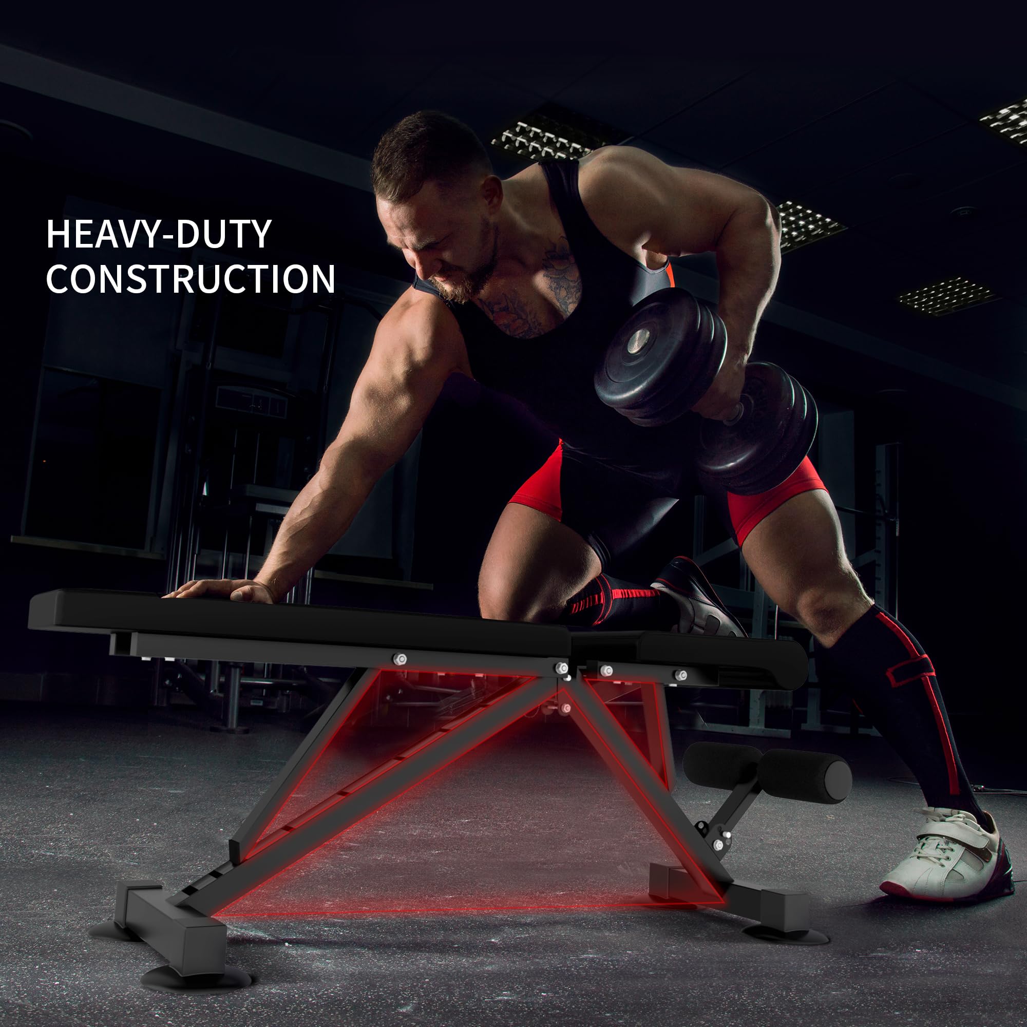 Snapklik.com : Weight Bench Workout Bench For Incline Decline Exercise ...