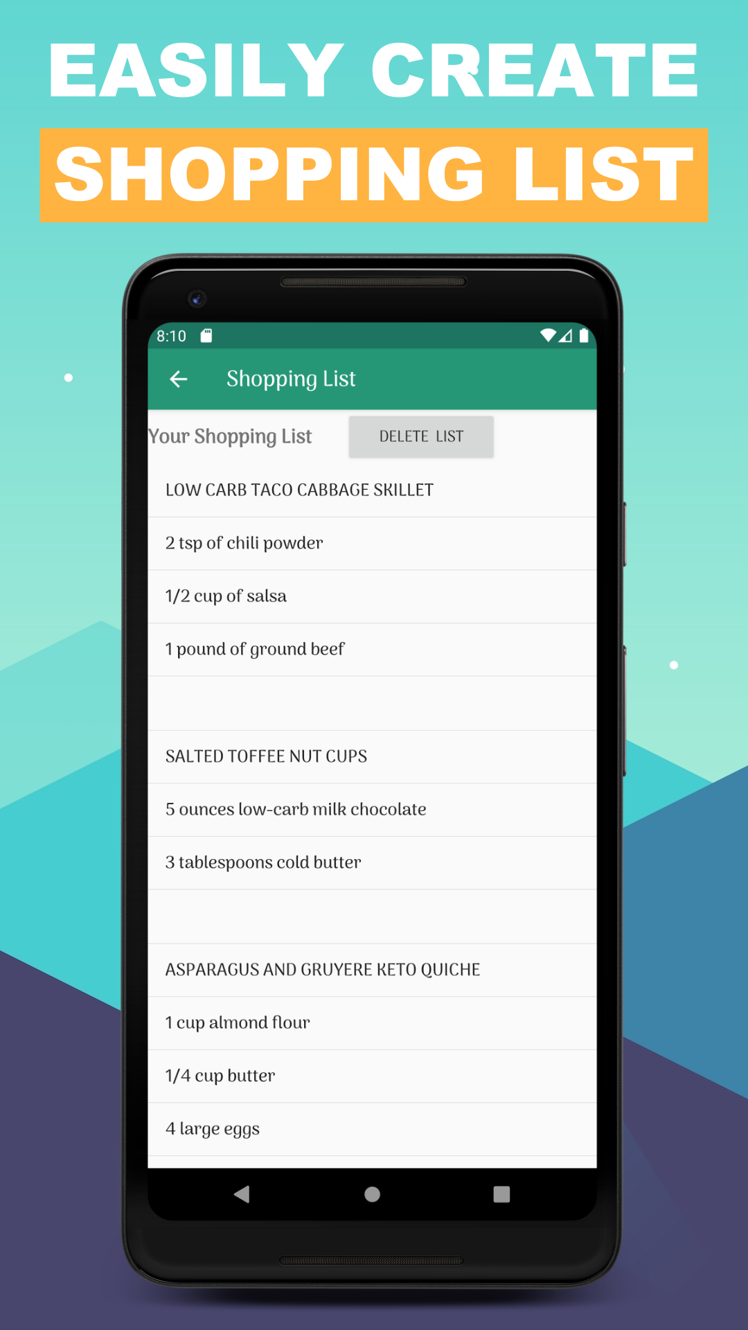 Keto Diet : Easy & Healthy Low Carb Keto Recipes - App on Amazon Appstore