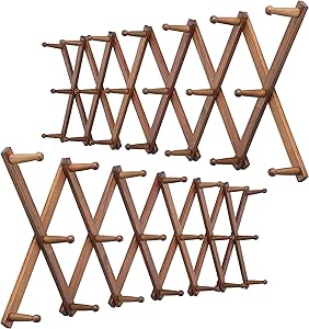 Amazon.com: WEBI Accordion Wall Hanger,Expandable Wooden Coat Rack ...