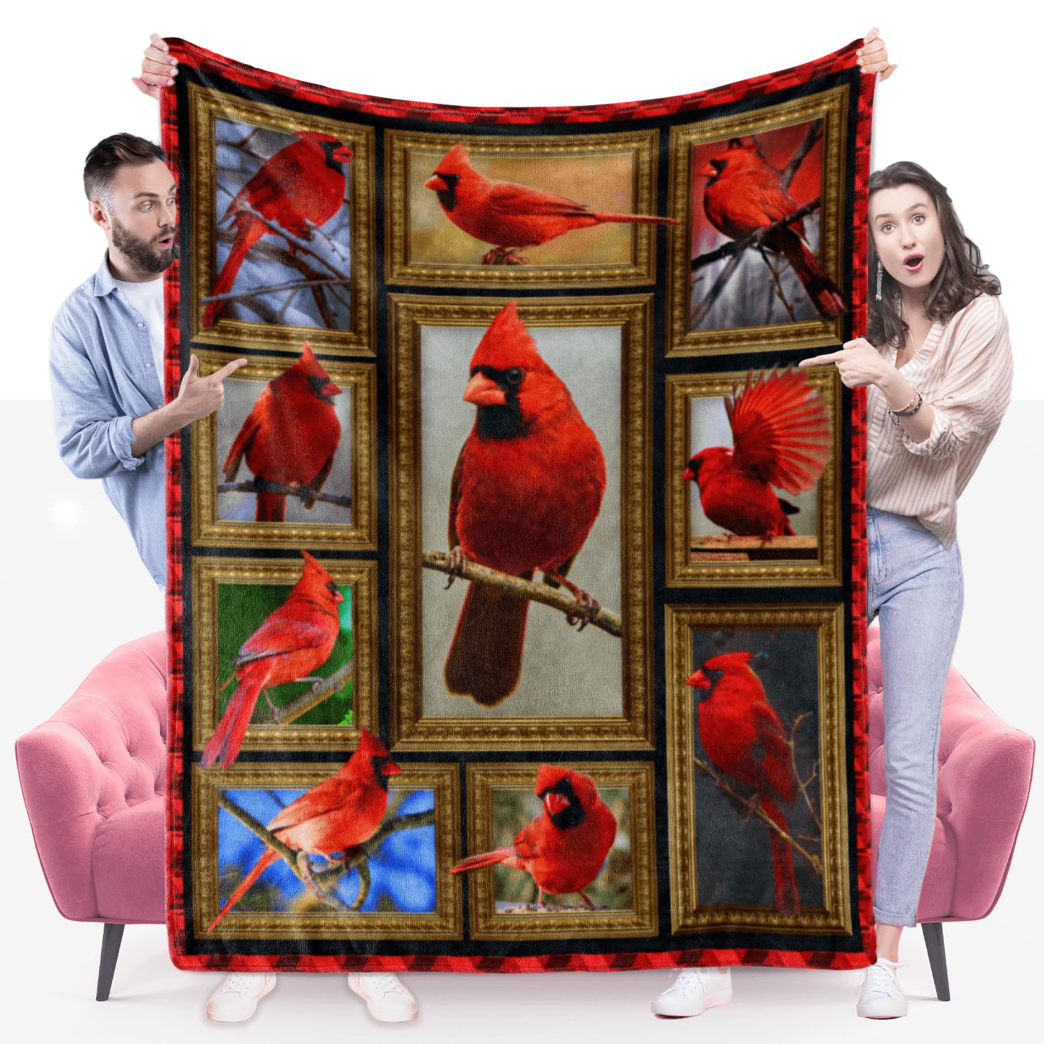 Amazon.com: Cardinal Bird Blanket for Women, Cardinal Bird Gifts for ...