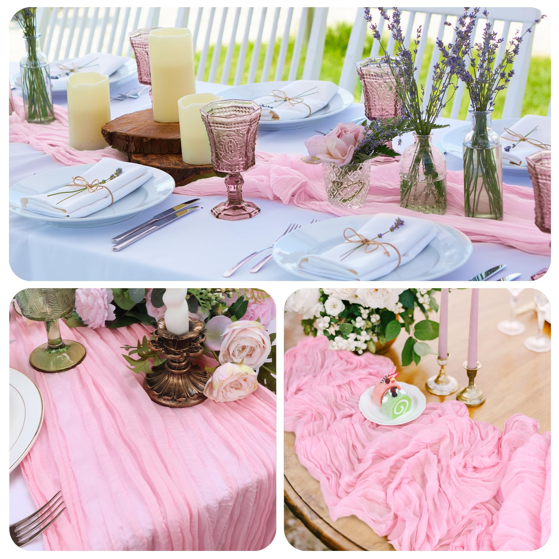 Pink Baby Shower Table Runner Personalised English Rose Table Runner