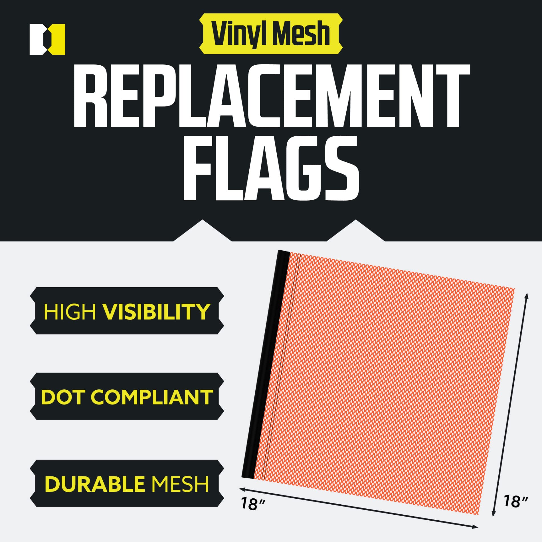 Snapklik.com : DC Cargo Quick Release Flag Mount Warning Flags For ...