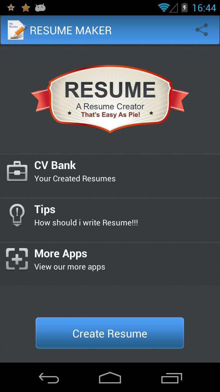 Resume Creator - App on Amazon Appstore