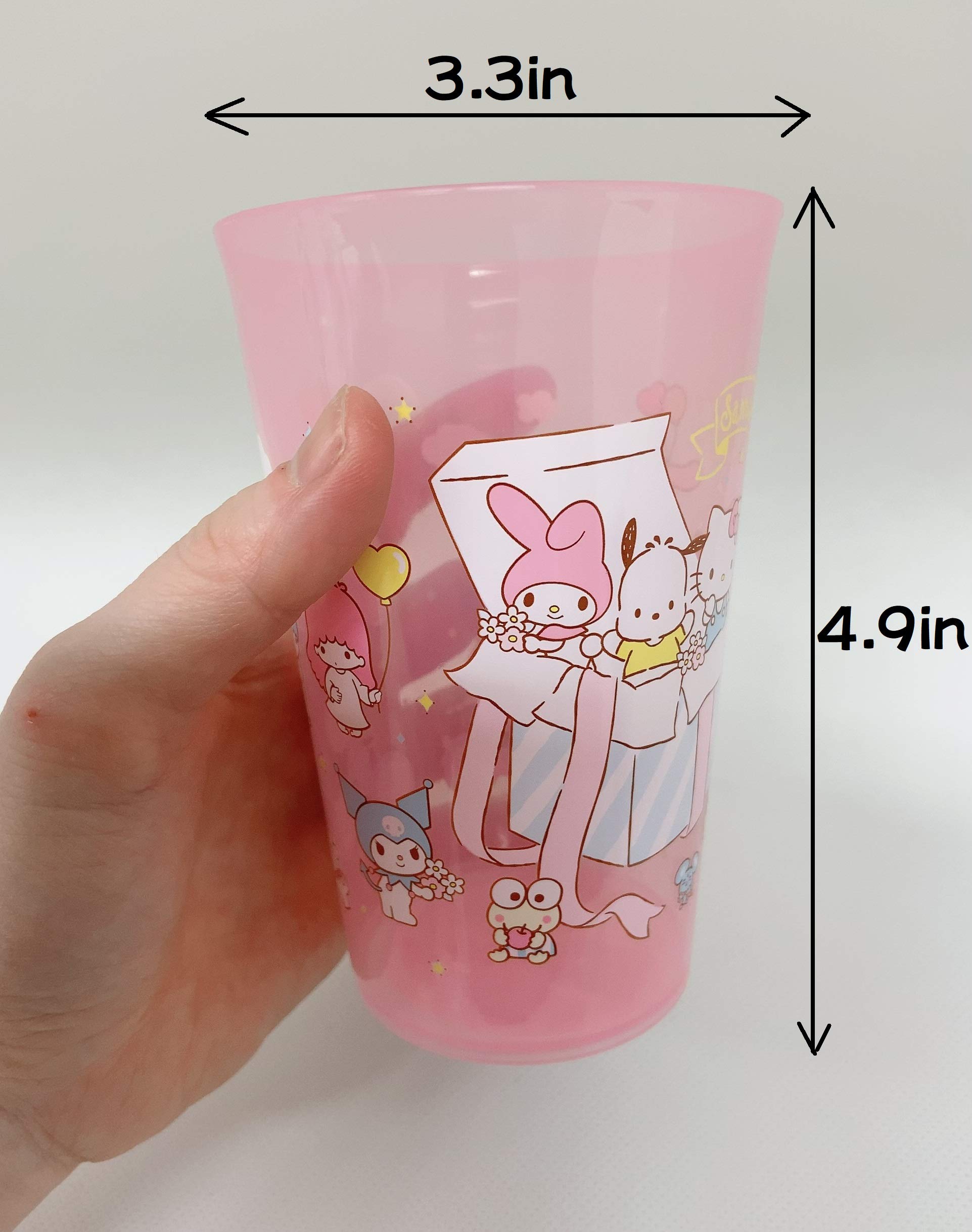 Sanrio Characters Plastic Cups, Plastic Tumblers, 4.9in x 3.3in 15oz ...