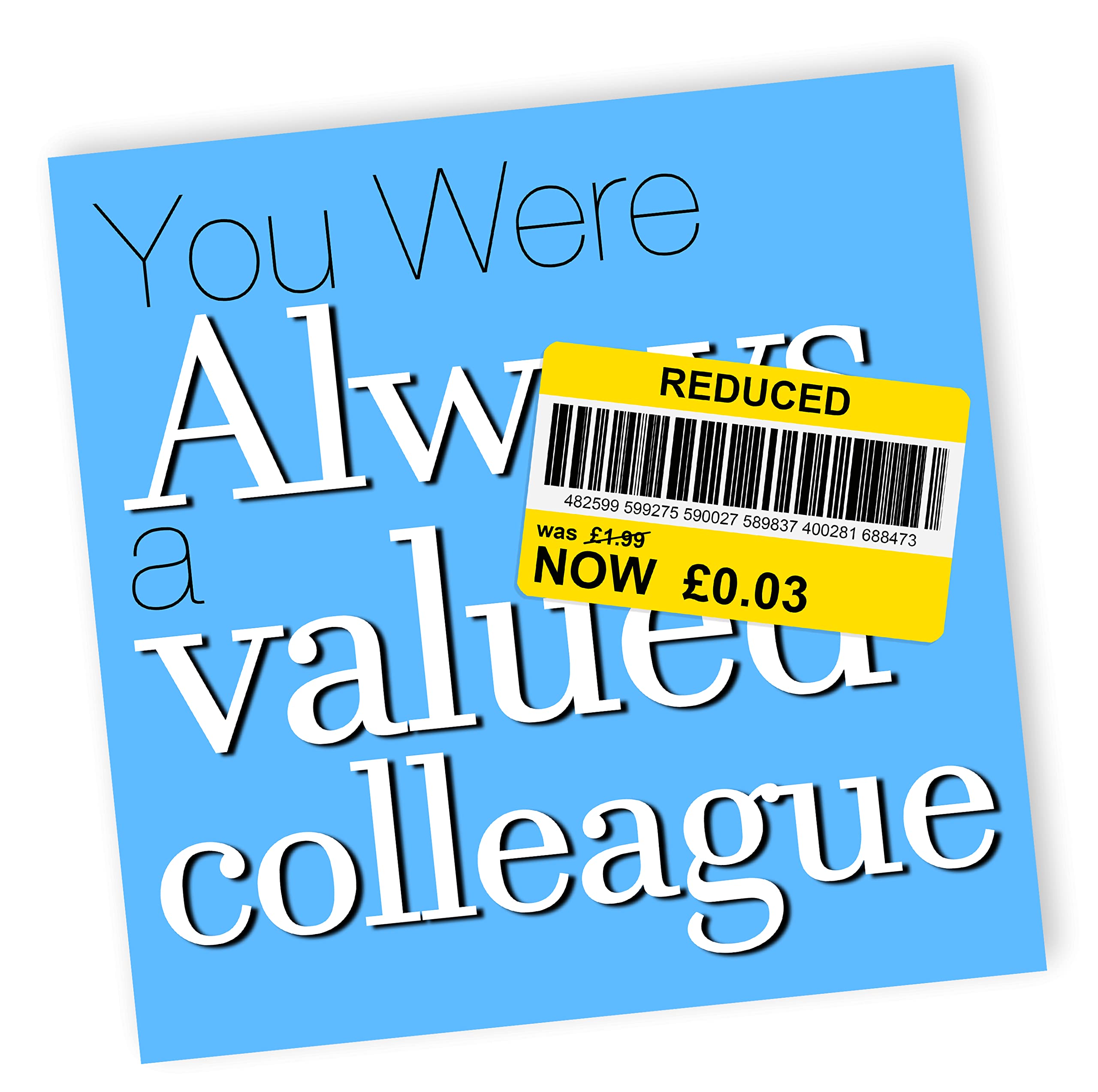 NotNiceThings Reduced Sticker Leaving Card, Yellow Sticker, New Job ...